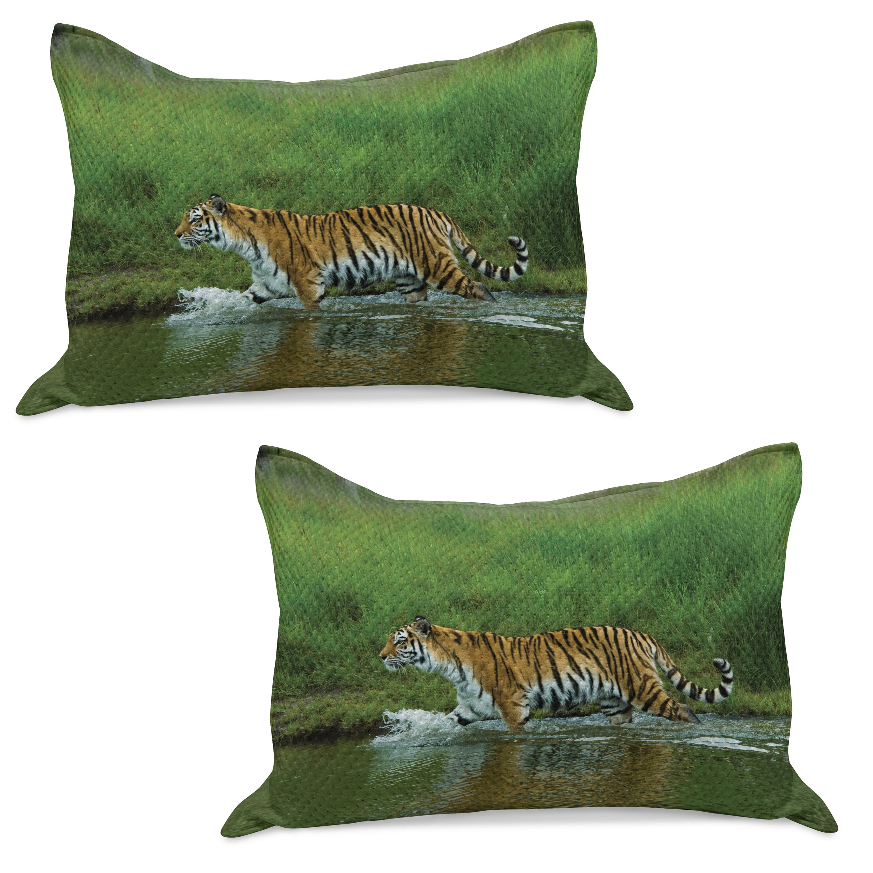 Savannah Knitted Quilt Pillowcover Set of 2, Siberian Tiger Panther ...