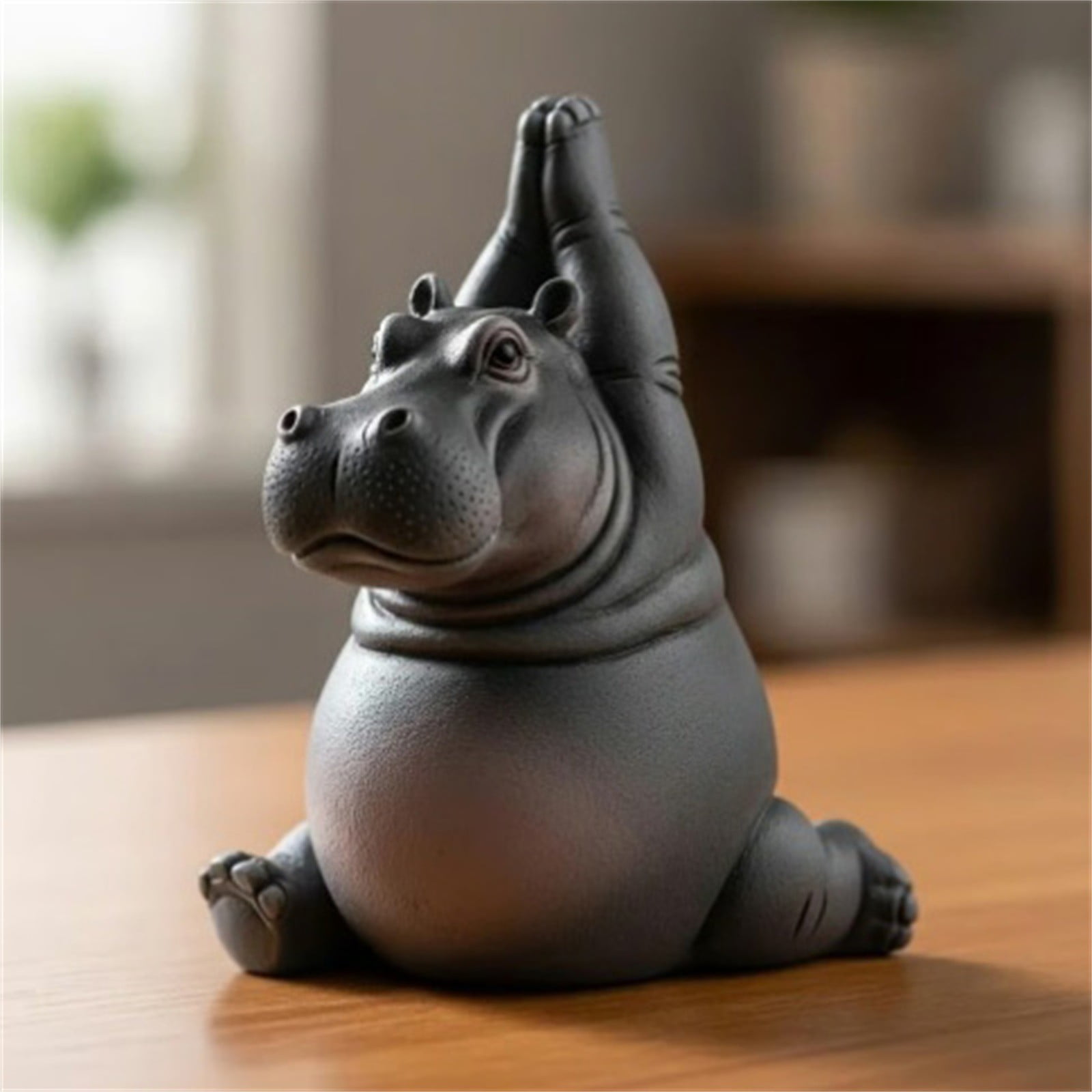 Savasana Pose Funny Hippo Yoga Figurine, 3D Printed Resin Meditation ...
