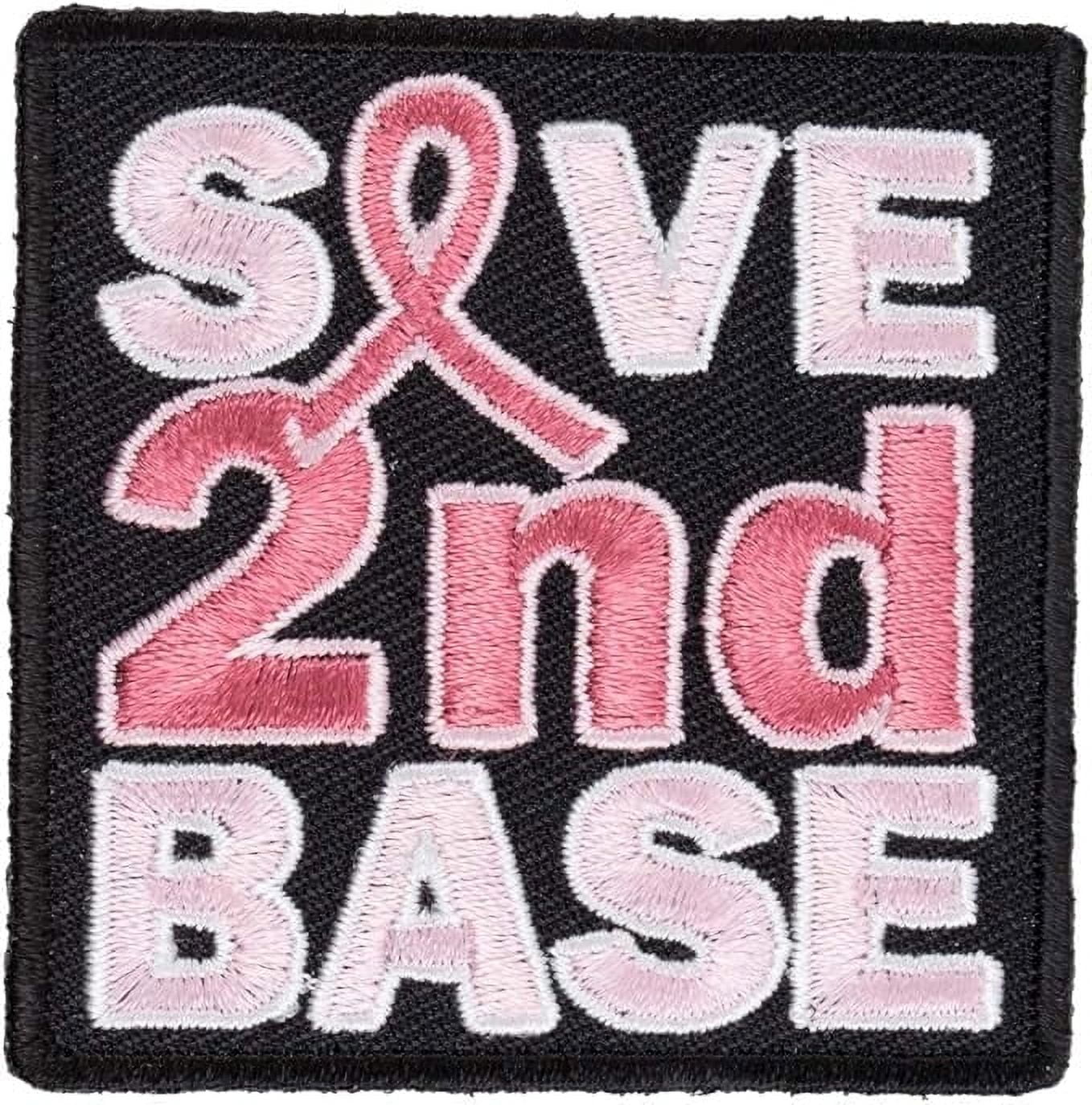 Save 2nd Base Patch, Breast Cancer Ribbon Patches - Walmart.com