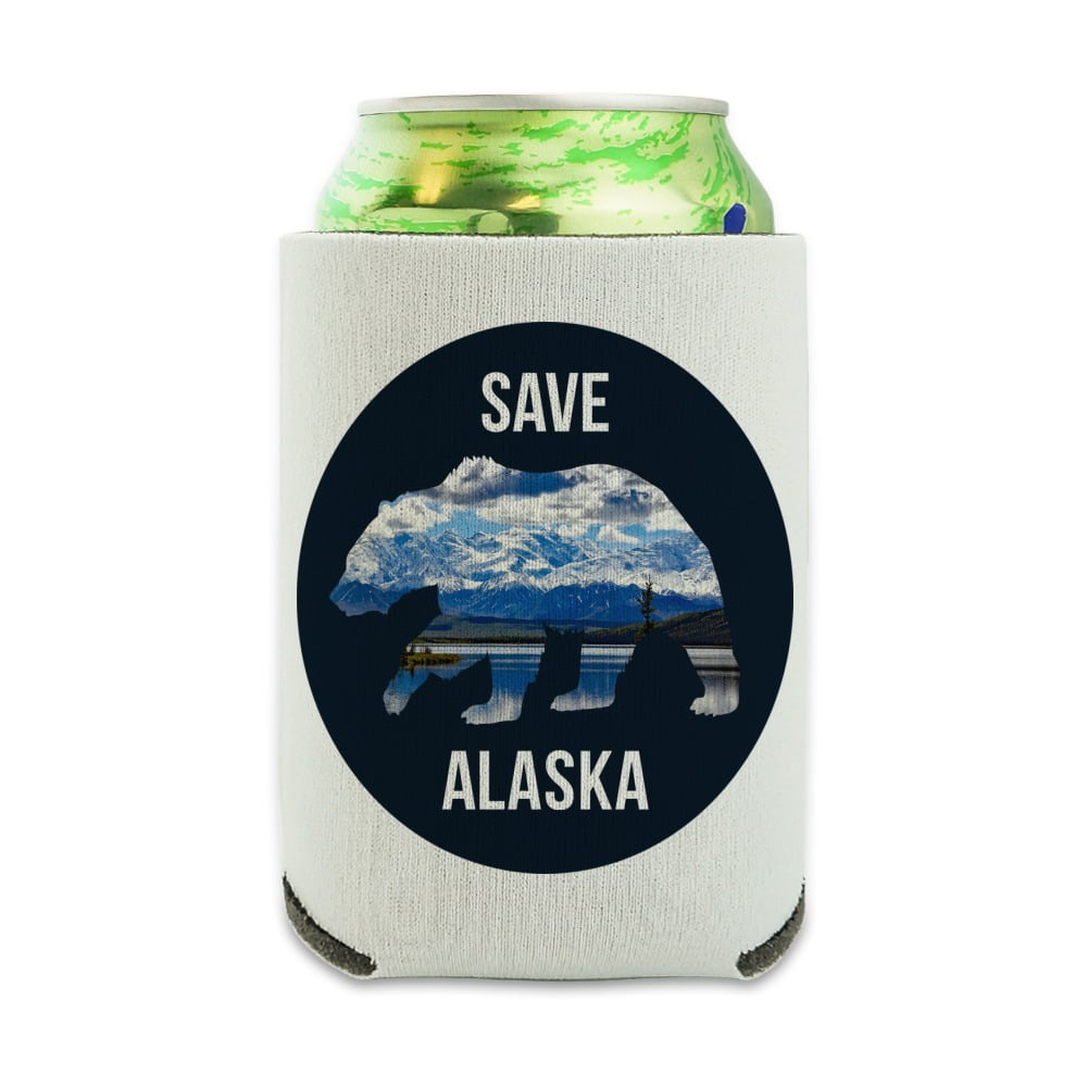 Save Alaska with Bear Mountains Water Can Cooler - Drink Sleeve Hugger ...