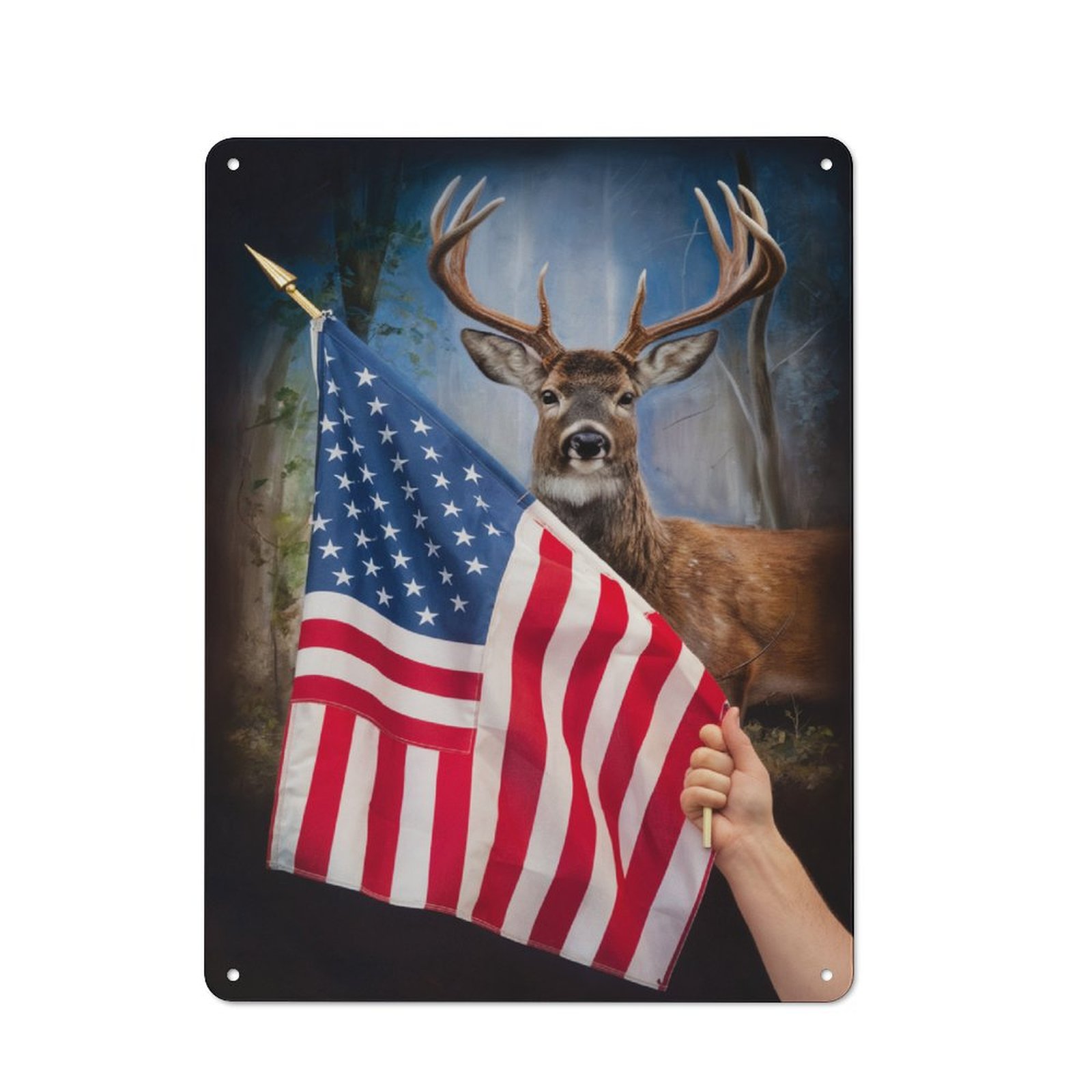 Save Animals - Deer Flag - Animals Lover 3 Metal Tin Sign - Durable ...