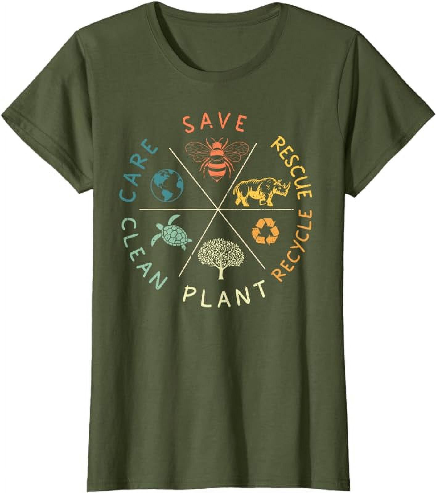 Save Bees Rescue Animals Recycle Plastic Earth Day Vintage T-Shirt ...