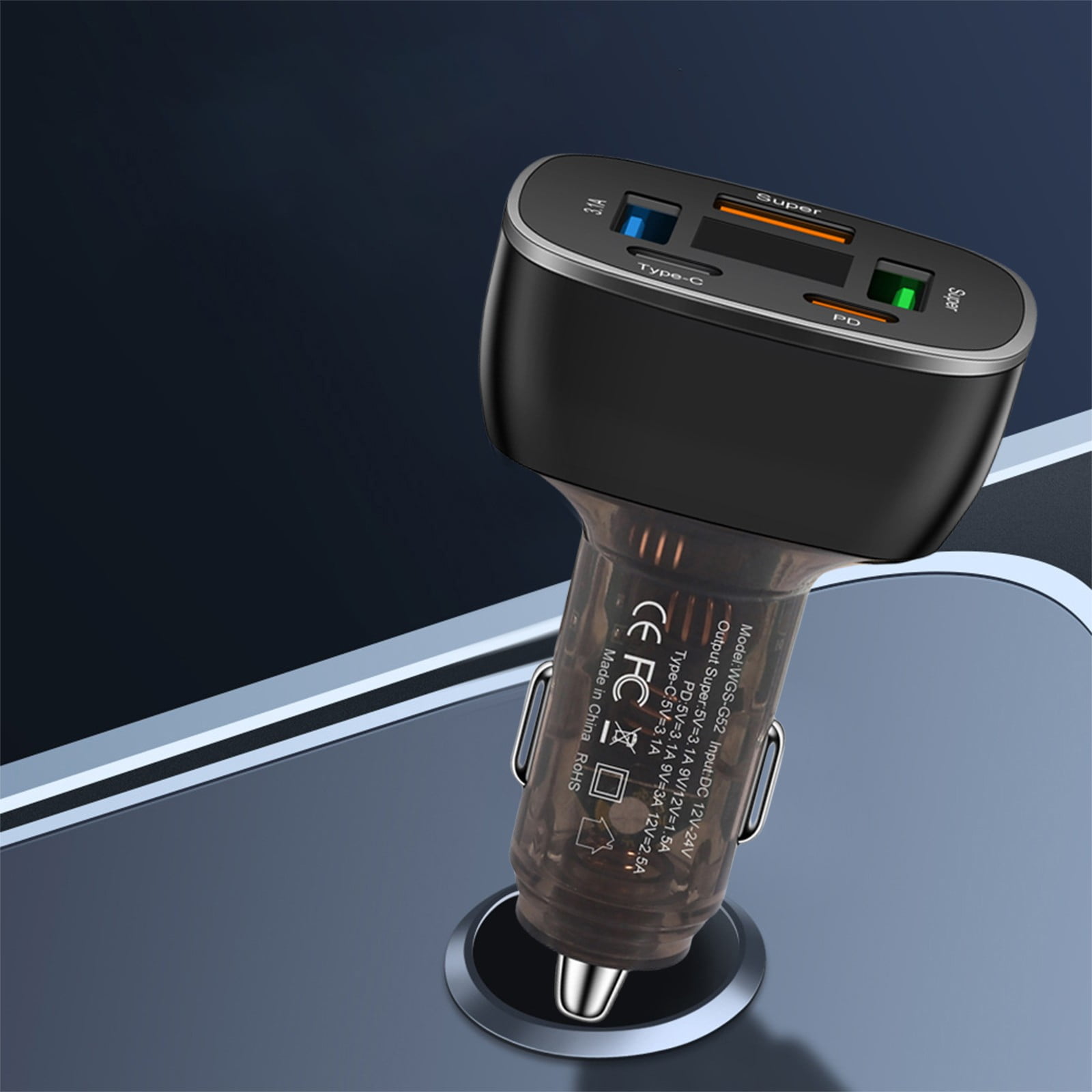 Save Big! 5-in-1 Car Charger, 4-Line Fast Charging Car Adapter, Multi ...