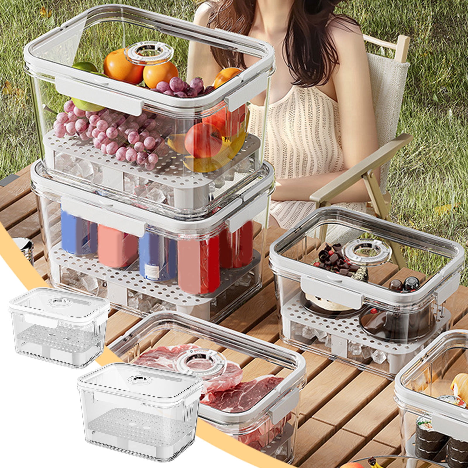 Save Big, Fruit Lunch Box Portable Refrigerator, Outdoor Camping Picnic ...