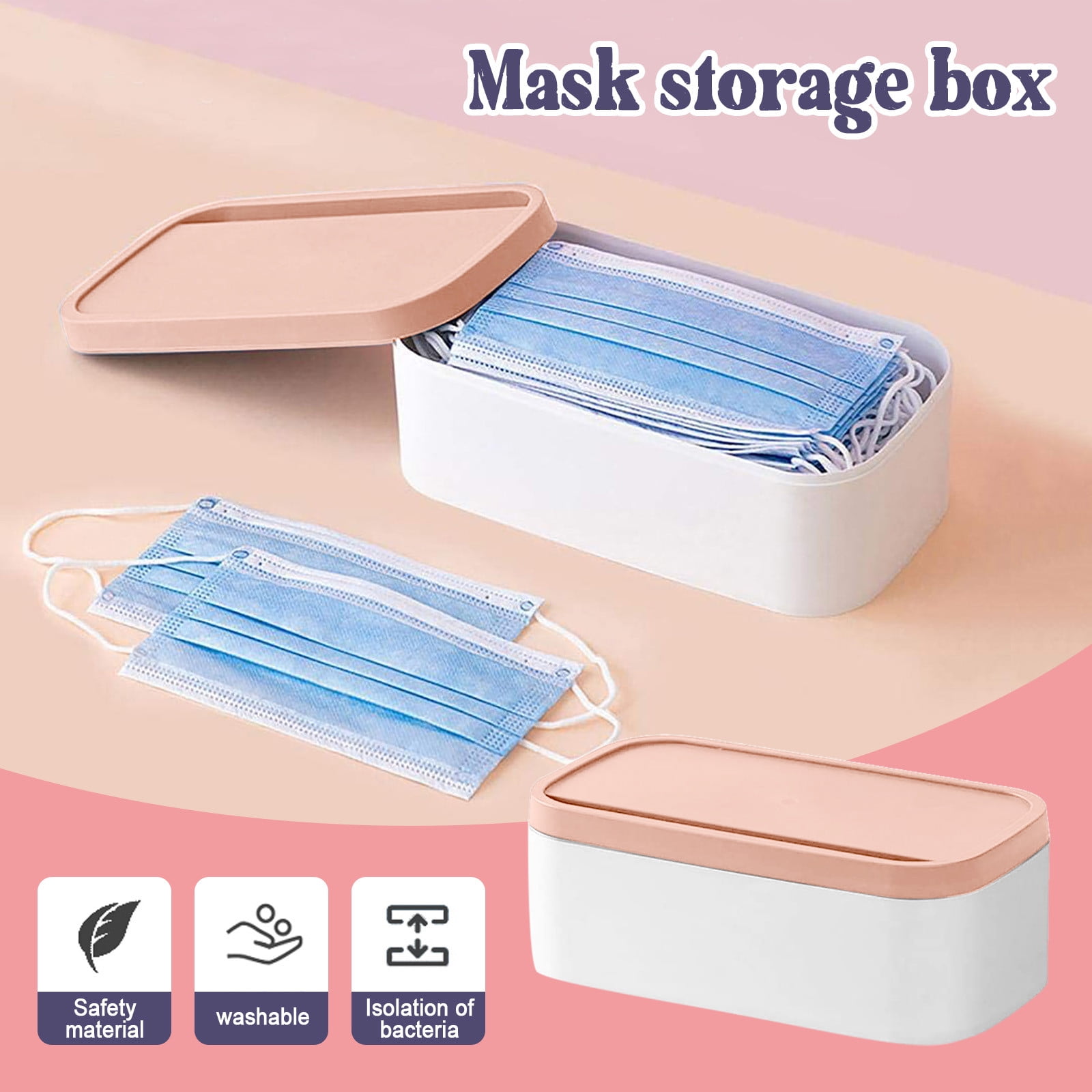 Save Big, Large Capacity Mask Storage Box, Portable Storage Case for ...