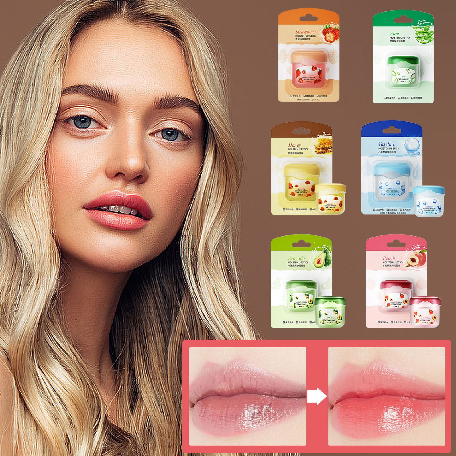 Save Big, Lip Moisturizer, Hydrating Balm, Sheer Color, Travel Size, for Daily Use, Non ...