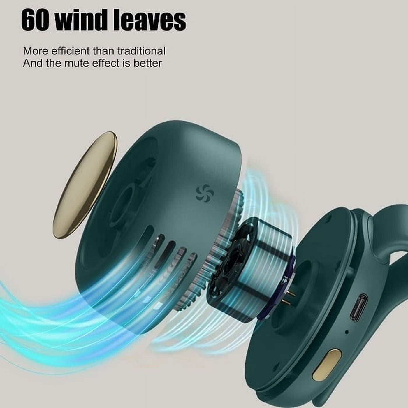 Small Clip-On Mini Fan, Portable Silent Bladeless Fan, USB Charging Fan ...