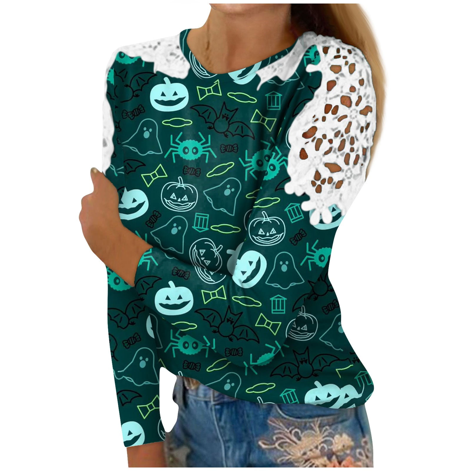 Save Big Today HIMIWAY Ghastly Halloween Shirts Women's Fashion ...
