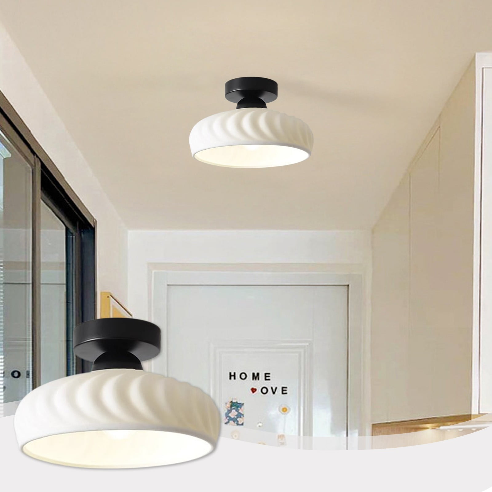 Save Big! Ywbawe White Ceramic Corridor Light, Balcony Ceiling Lamp ...