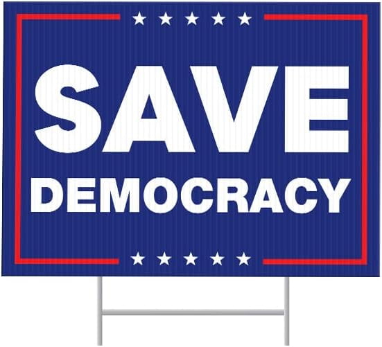 Save Democracy Yard Sign | Protect Democracy Flag Lawn Sign | Vote ...