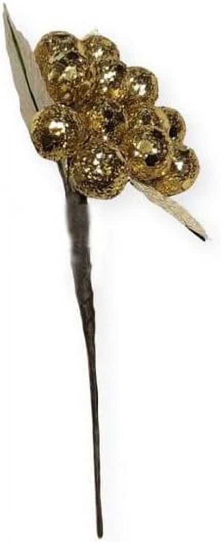Save Dollar Stores Artificial Gold Berry Stems for Artificial Christmas ...