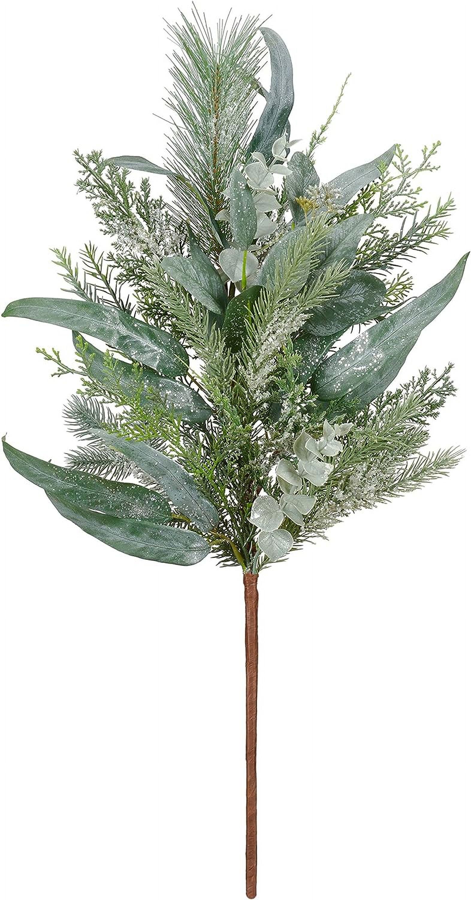 Save Dollar Stores Christmas Decoration Iced Spray Pine Pick, 14 x 28 ...
