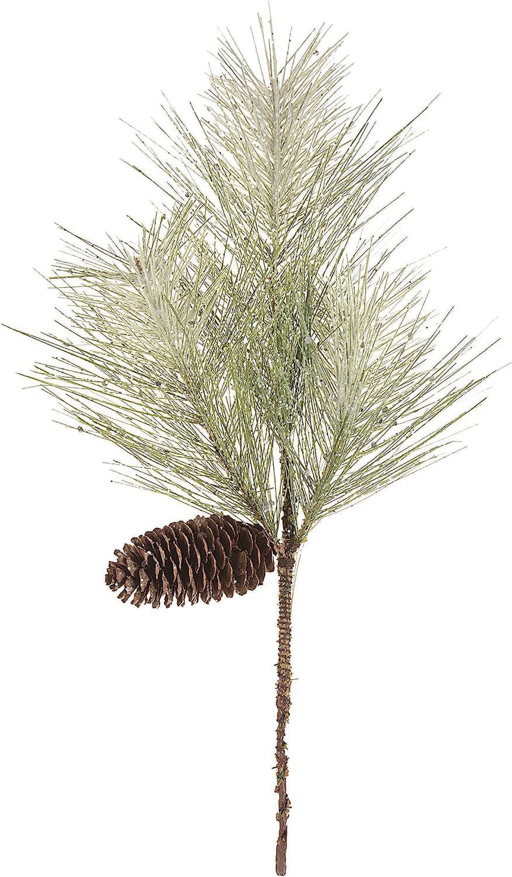 Save Dollar Stores Christmas Floral Pine Spray with Cone PVC 16 Inches ...