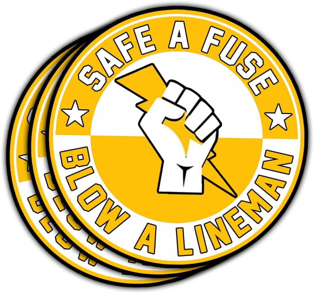 Save a Fuse Blow a Lineman Sticker Line Life Lineman Sticker Funny ...