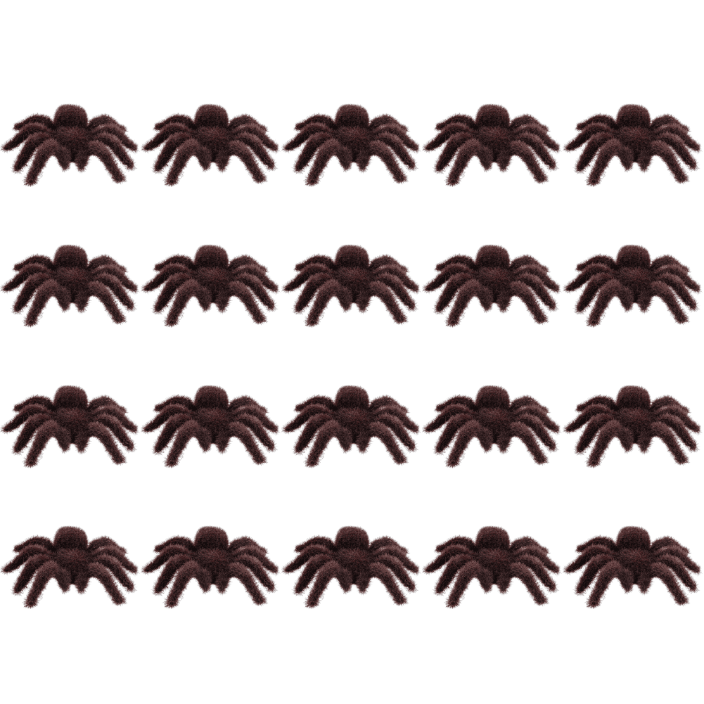Halloween Realistic Hairy Fake Spiders, 3.7x4.5 inch Spiders Scary Joke ...