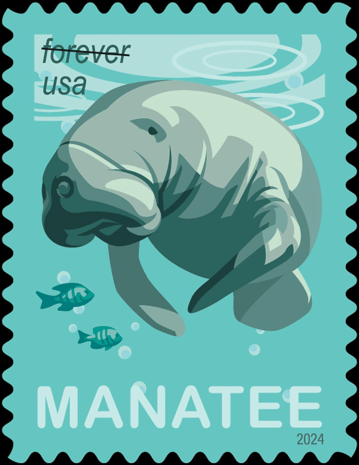 Save Manatees USPS Forever Postage Stamp 5 Books of 20 US First Class ...