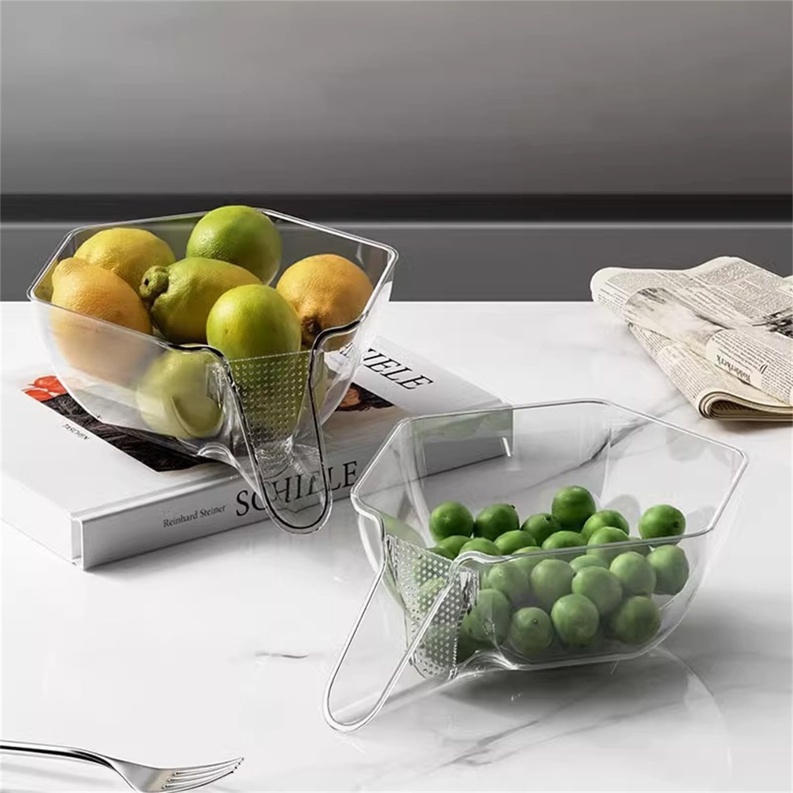 Save More, Drainage Basket Funnel, Large Capacity Vegetable Washer, Dry ...