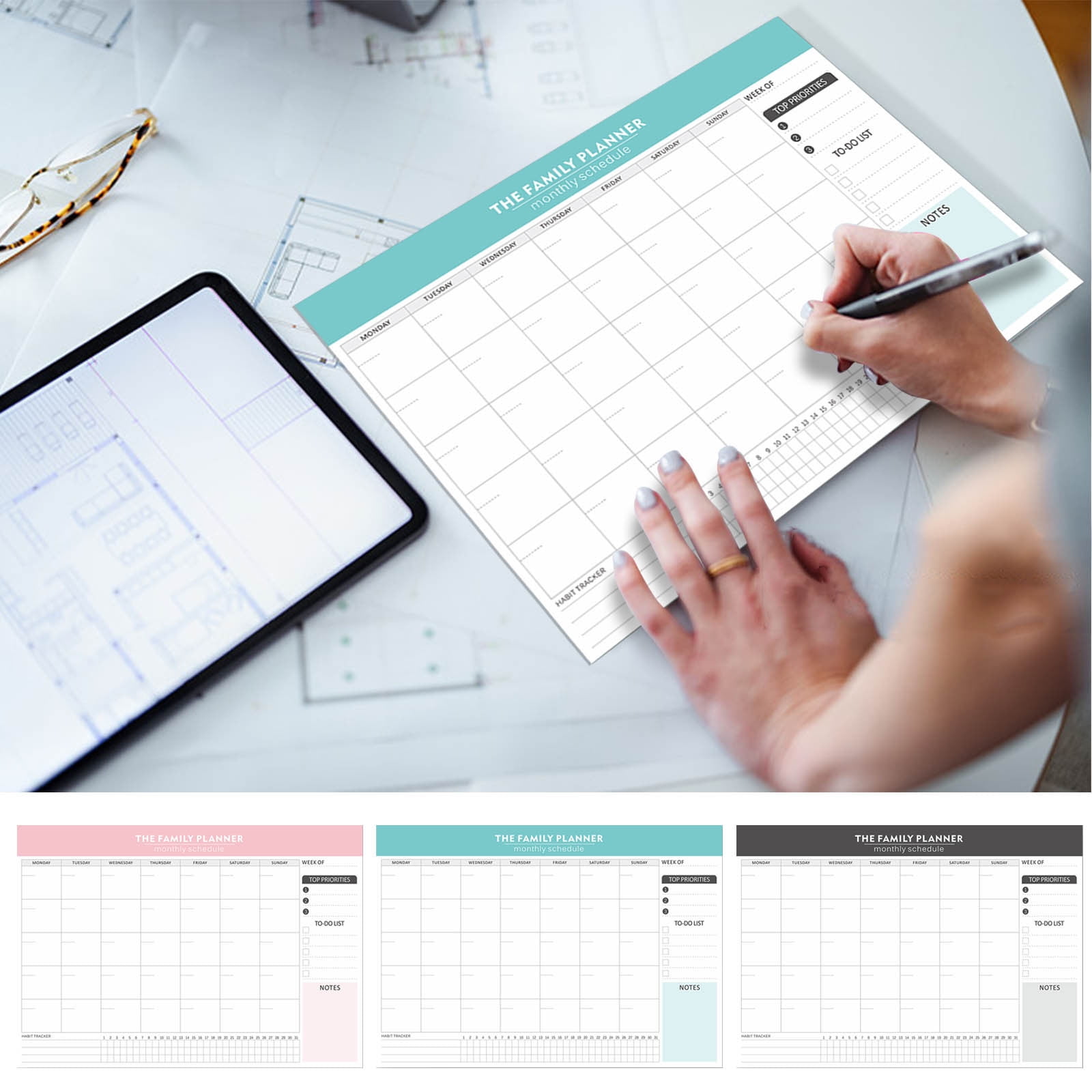 Save More, Monthly Planner Notenotebook, 52-page Sticky Notes, Durable ...