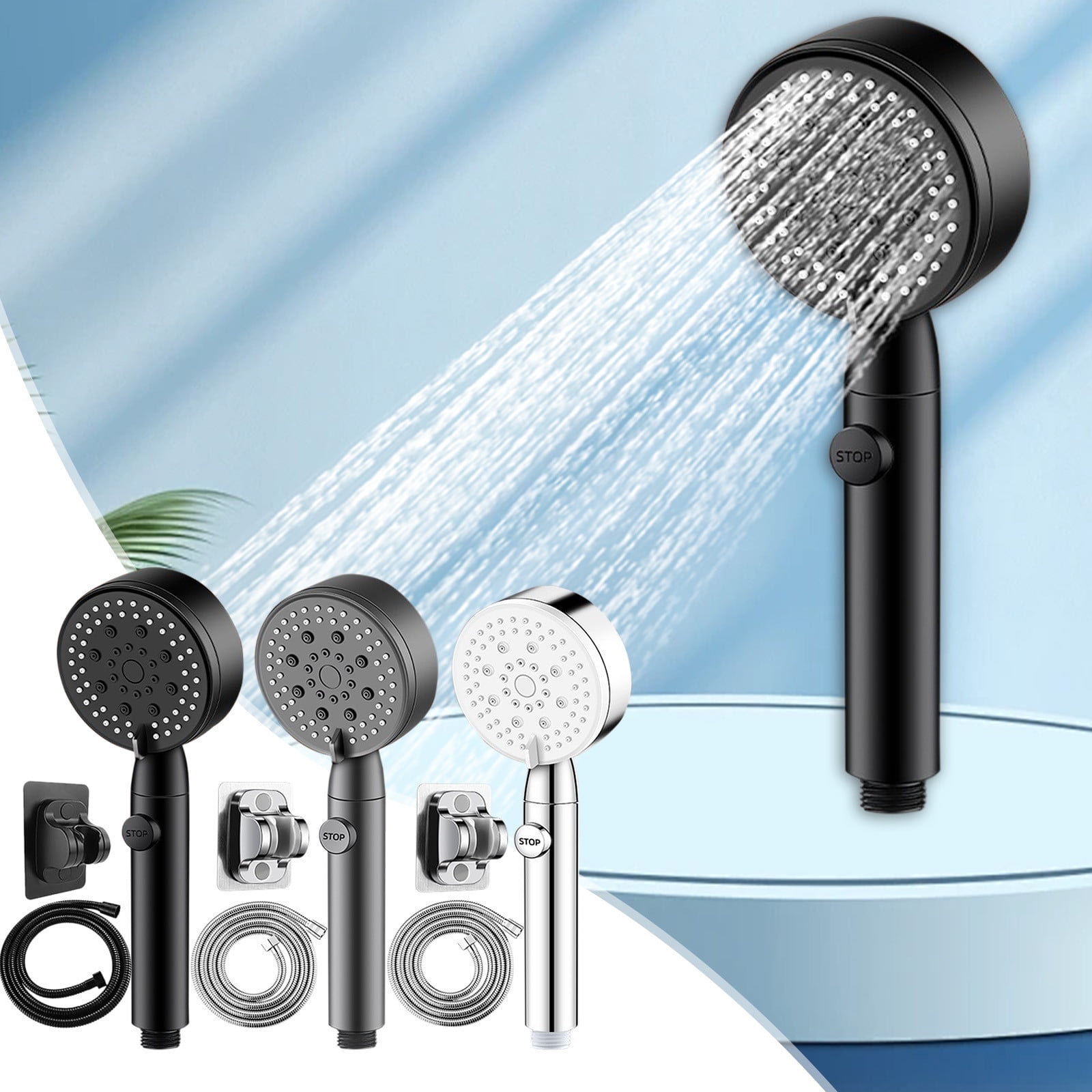 Save More, Turbocharged Shower Head, Pressurized Shower, Powerful Water ...