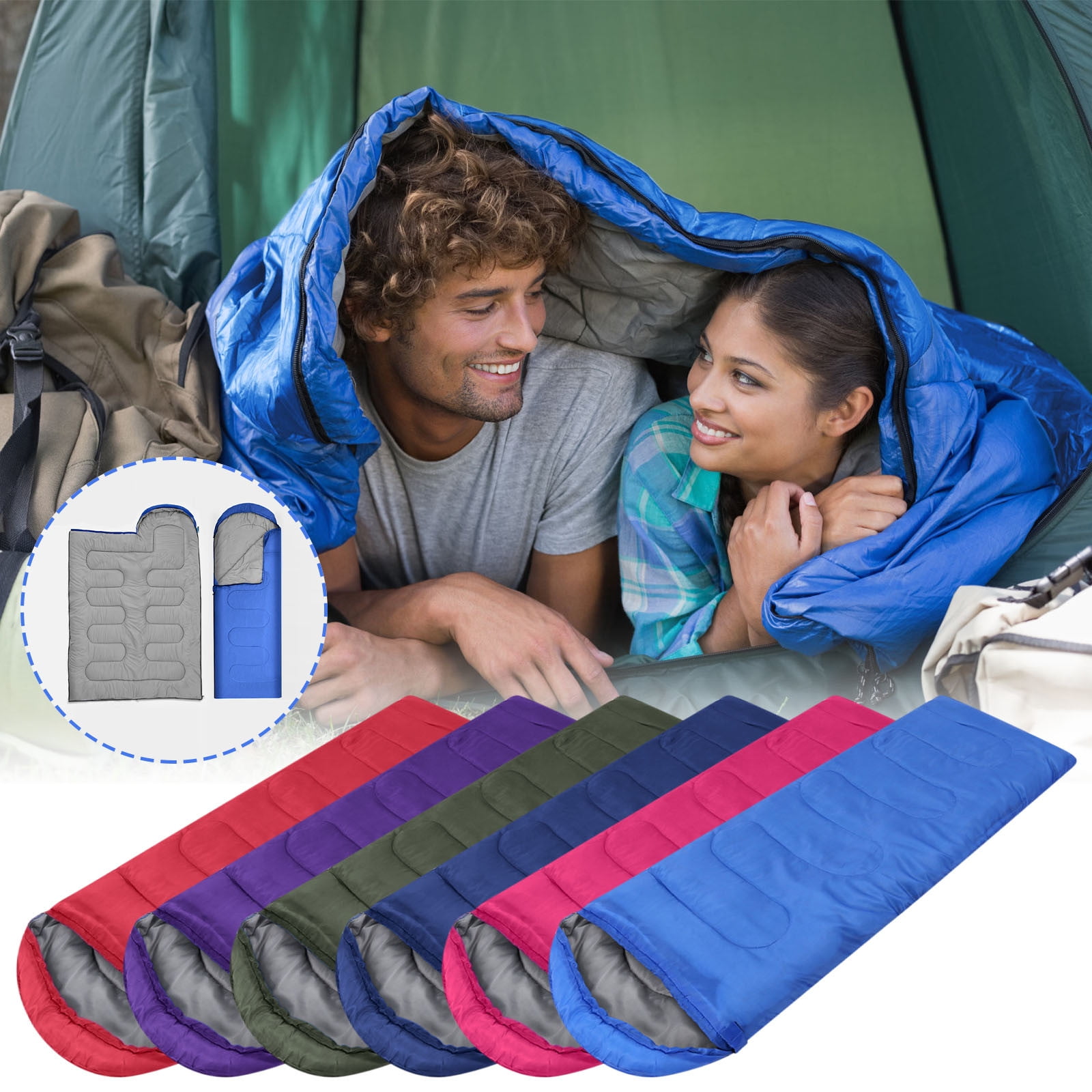 Akmoler XL Sleeping Bags for Adults, Extra-Large Wide Camping Sleeping ...