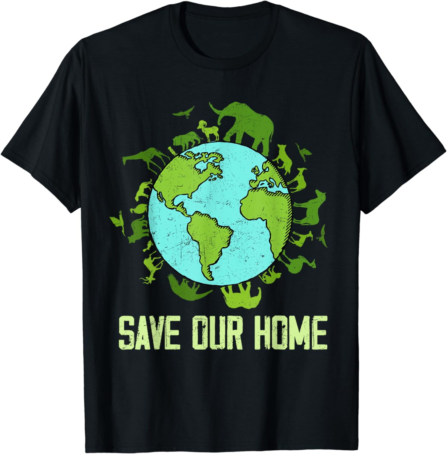 Save Our Home Animals Wildlife Conservation Earth Day 2024 T-Shirt ...