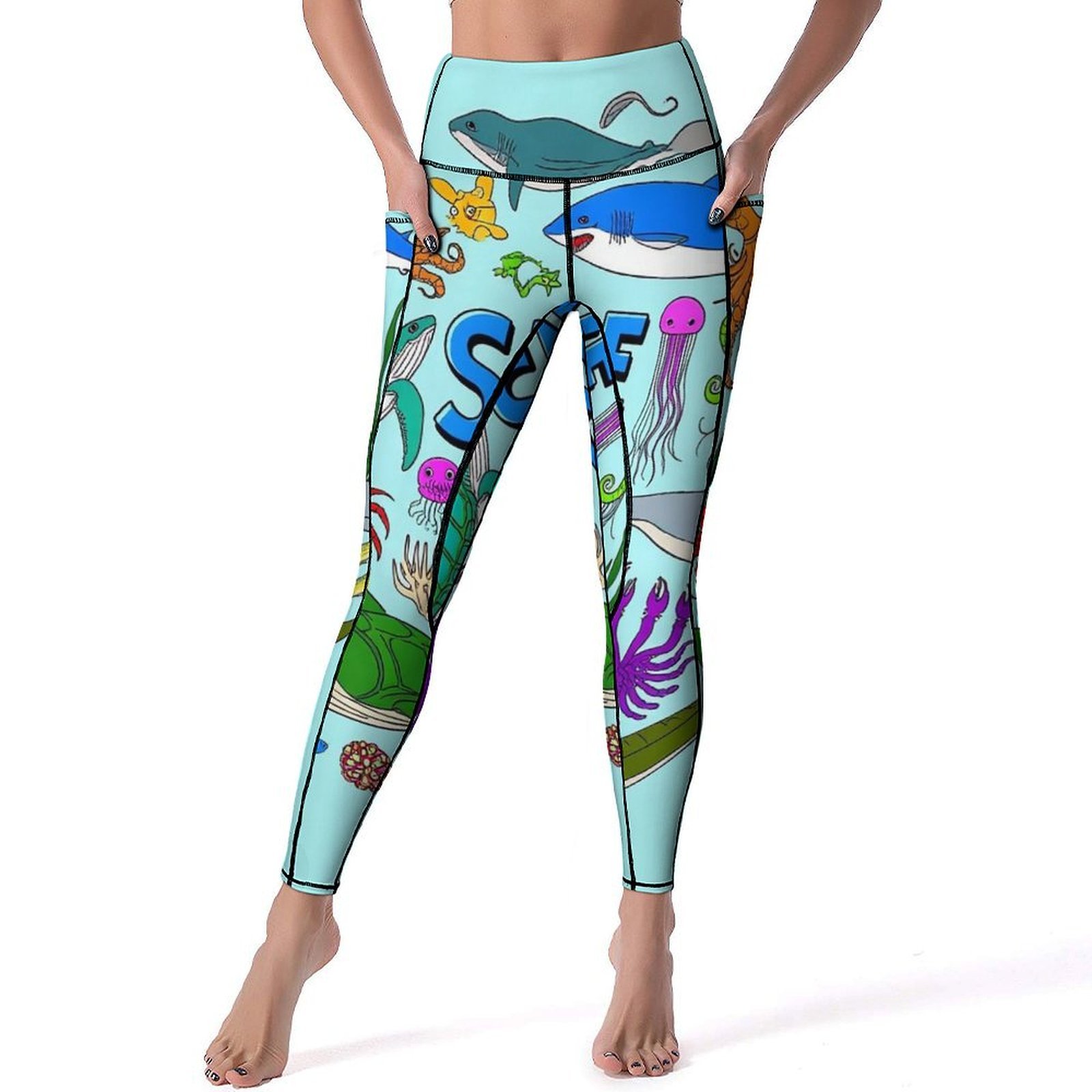 Save Our Seas Leggings Gym Wear Gym Sportswear Woman Tight Fitting ...