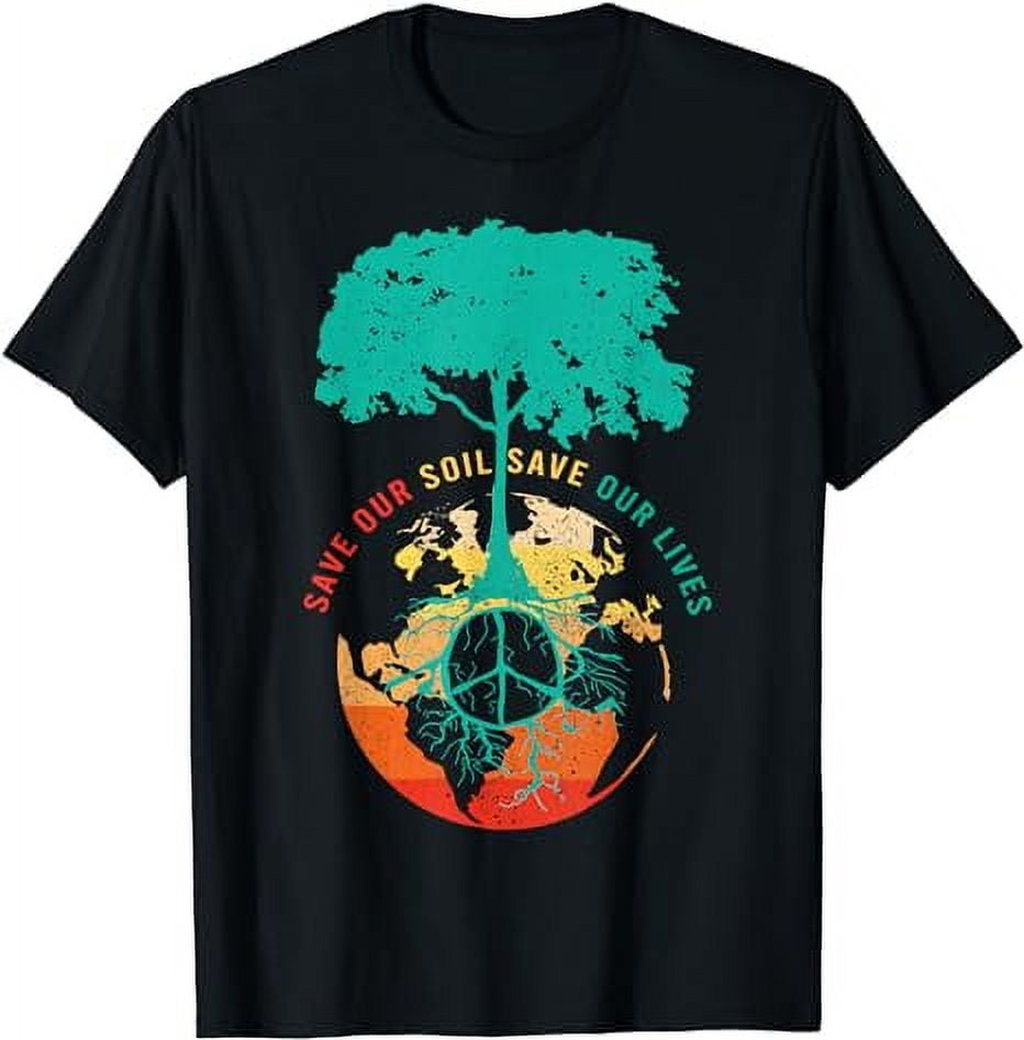 Save Our Soil Save Our Lives Hippy Design Support Sadhguru T-Shirt ...