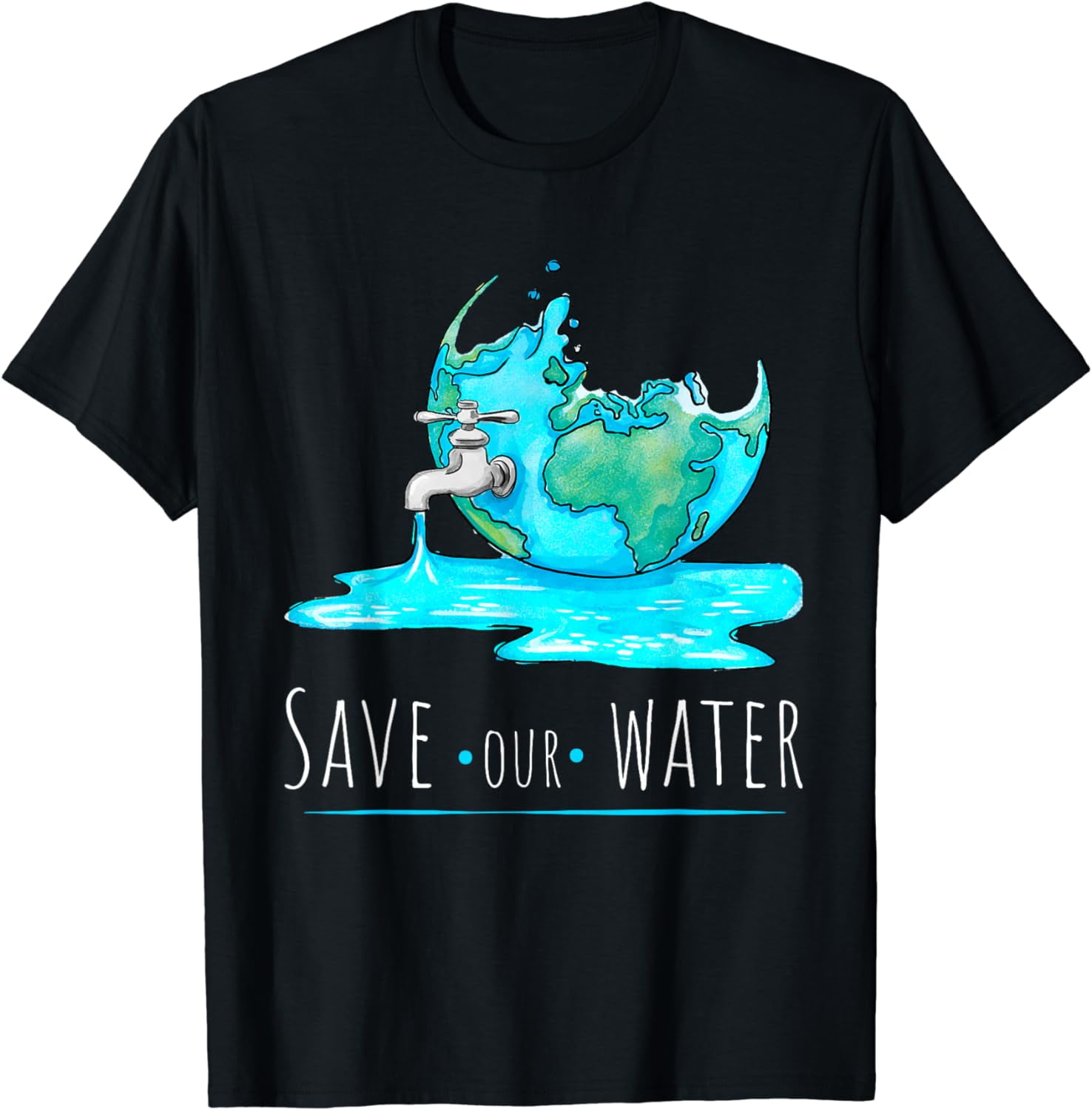Save Our Waters Earth Day Clean Water Conservation T-Shirt - Walmart.com
