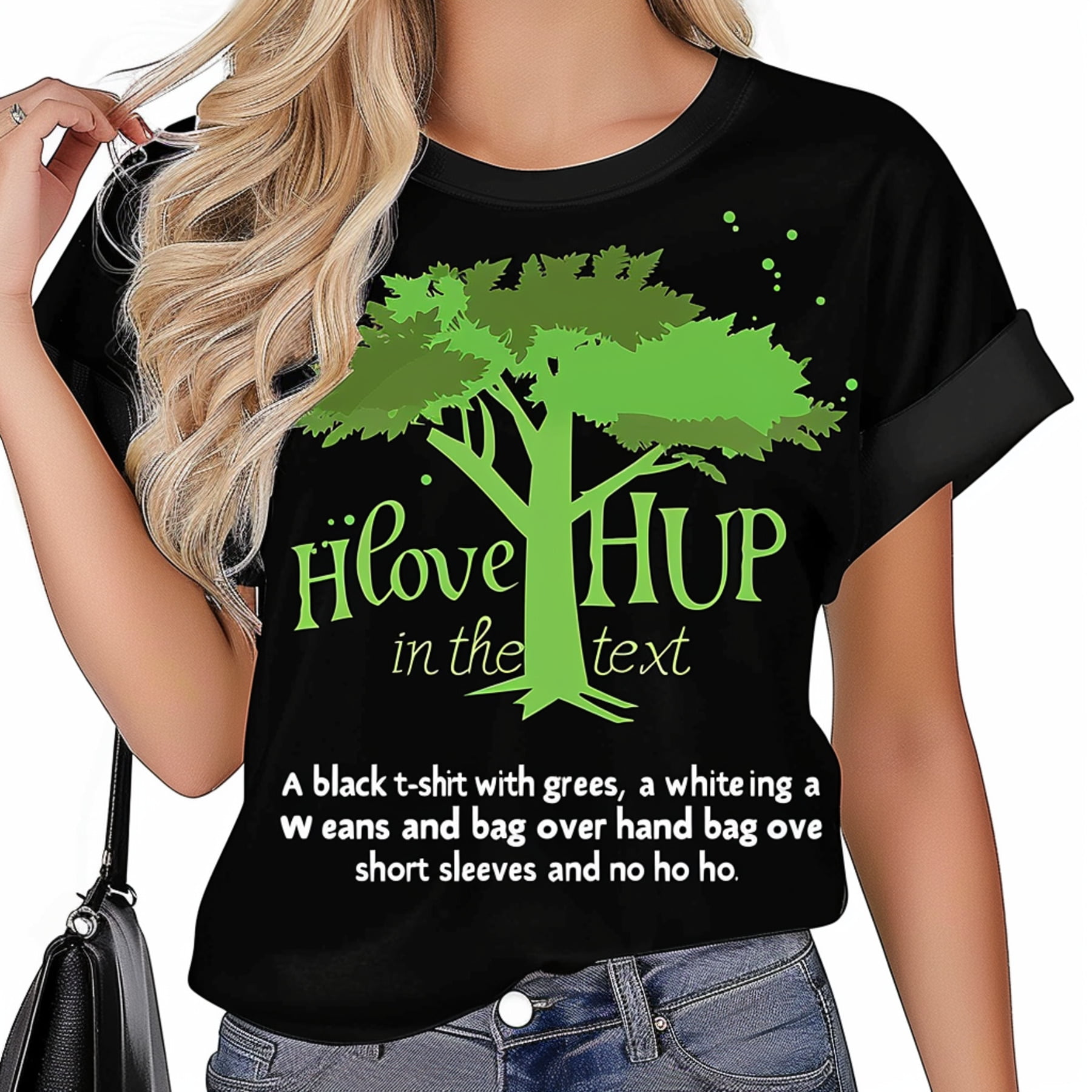Save Rainforests with Style: Green Text Tree Silhouette Forest ...