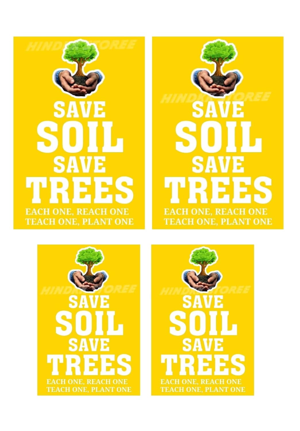 Save Soil Save Tree Stickers Pack of 4 4 5 inch Save Soil Sticker Save ...