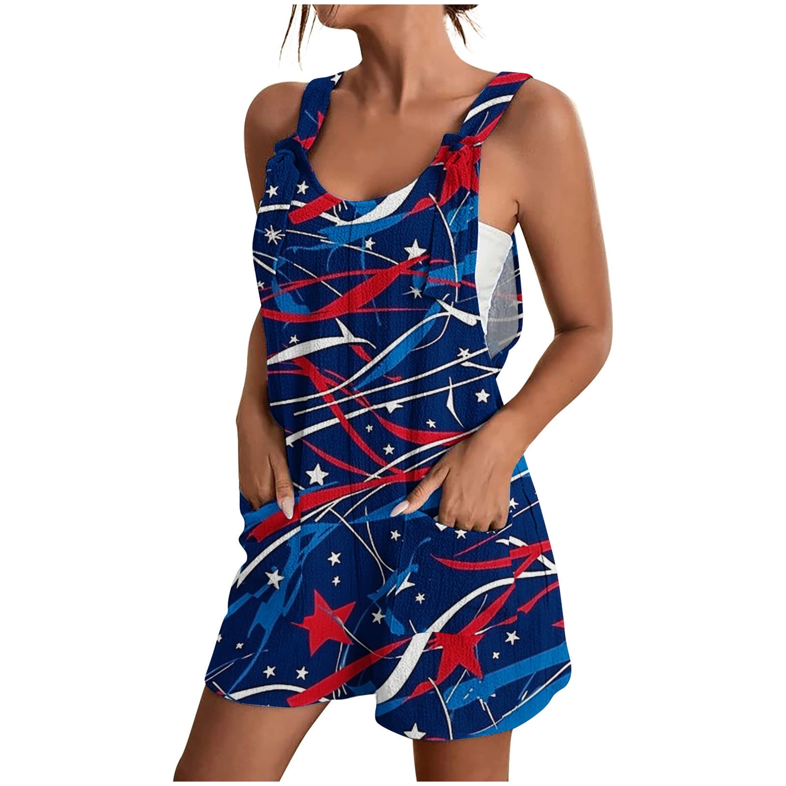 Save On Summer Jumpsuits for Women 2025 Independence Day Romper Wide ...