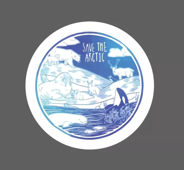 Save The Artic Sticker Wildlife Waterproof Sticker Phone Decal Water ...