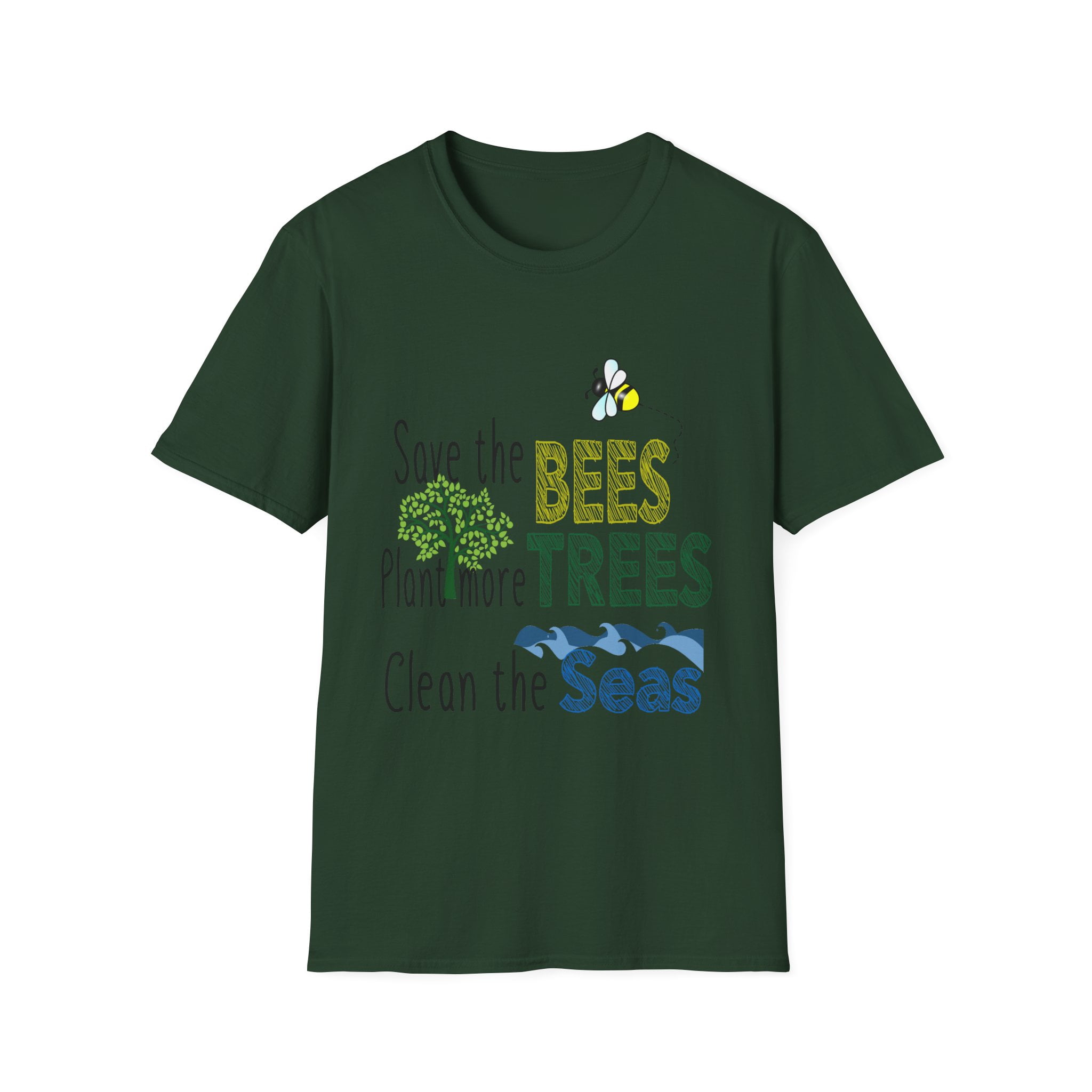 Save The Bees Plant More Trees Clean The Seas | Bee | Earth Day ...
