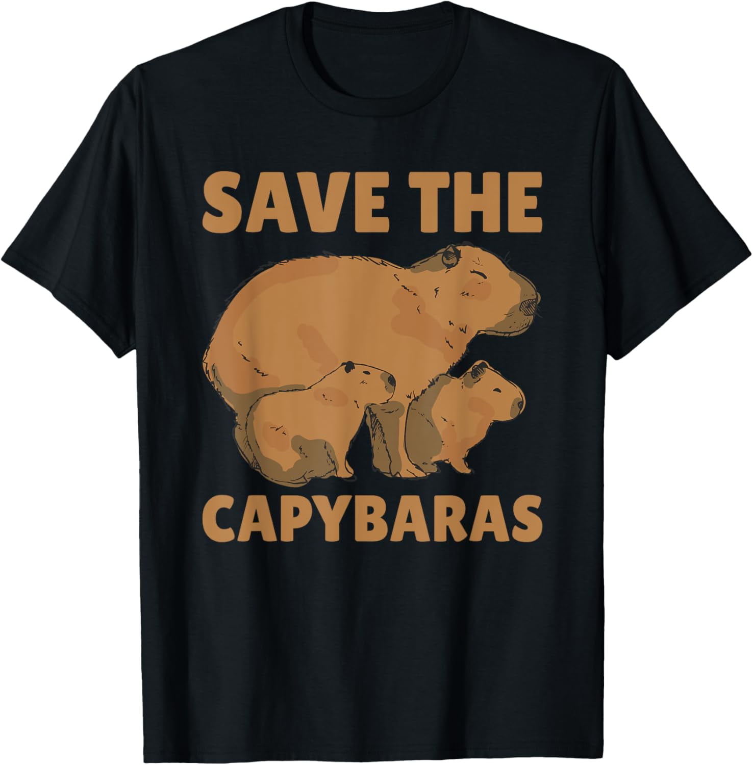Save The Capybaras Cute Capybara T-Shirt - Walmart.com
