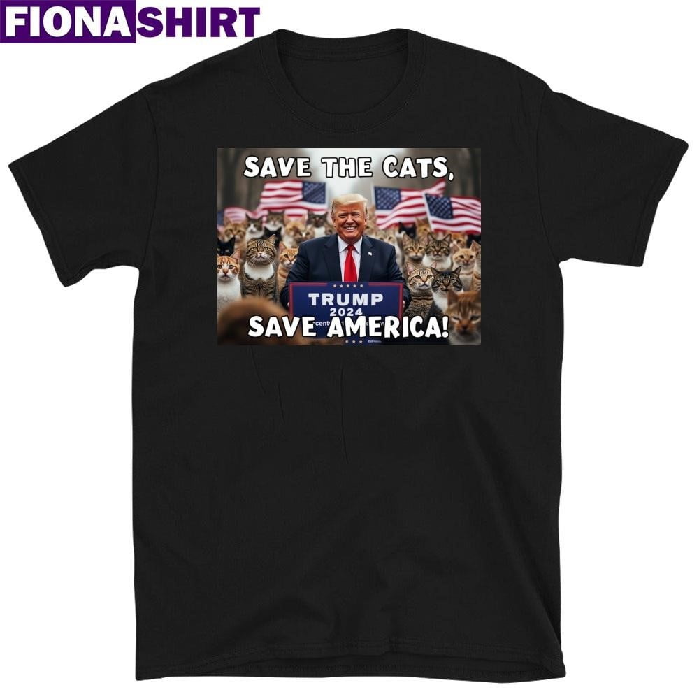 Save The Cats Save America Trump Cats 2024 Poster Shirt - Walmart.com