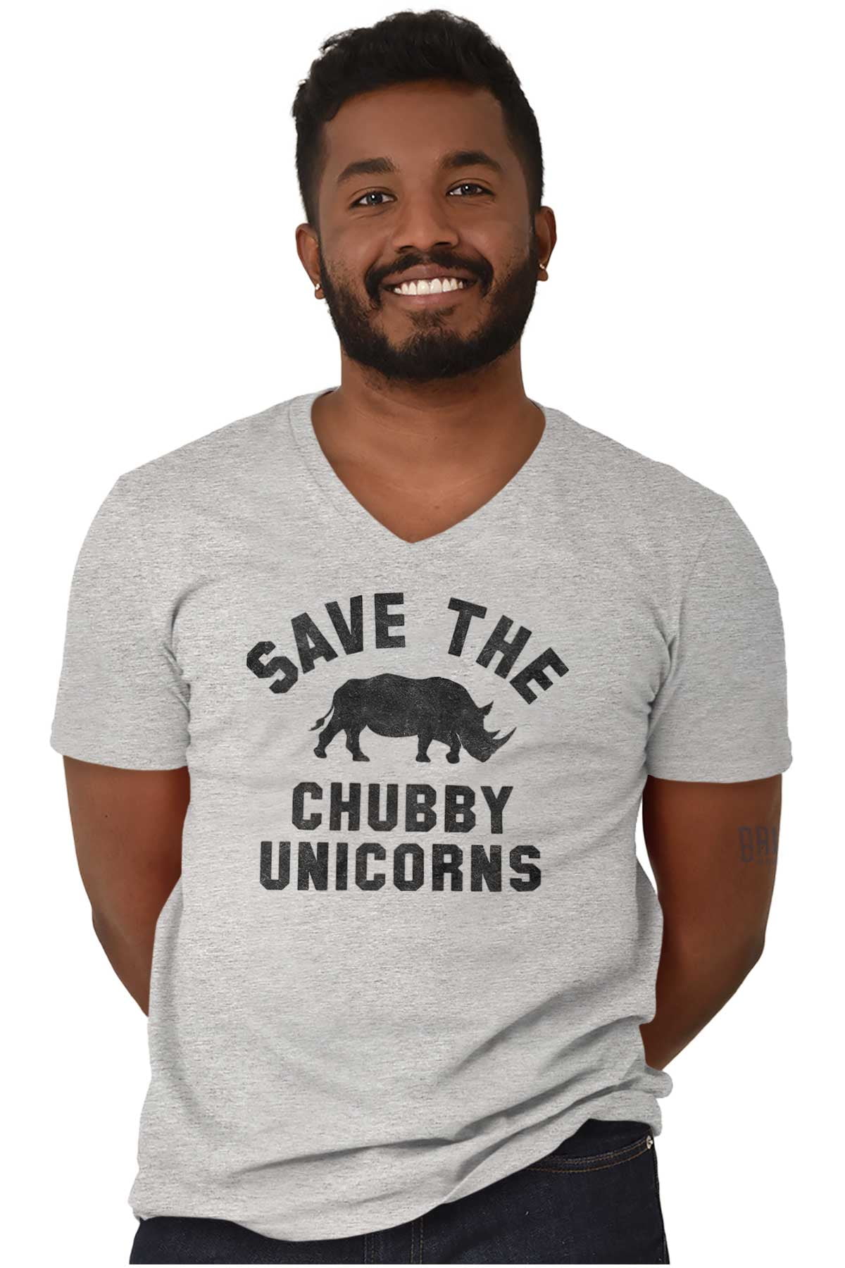 Save The Chubby Unicorns Fantasy V Neck T Shirts Men Women Brisco