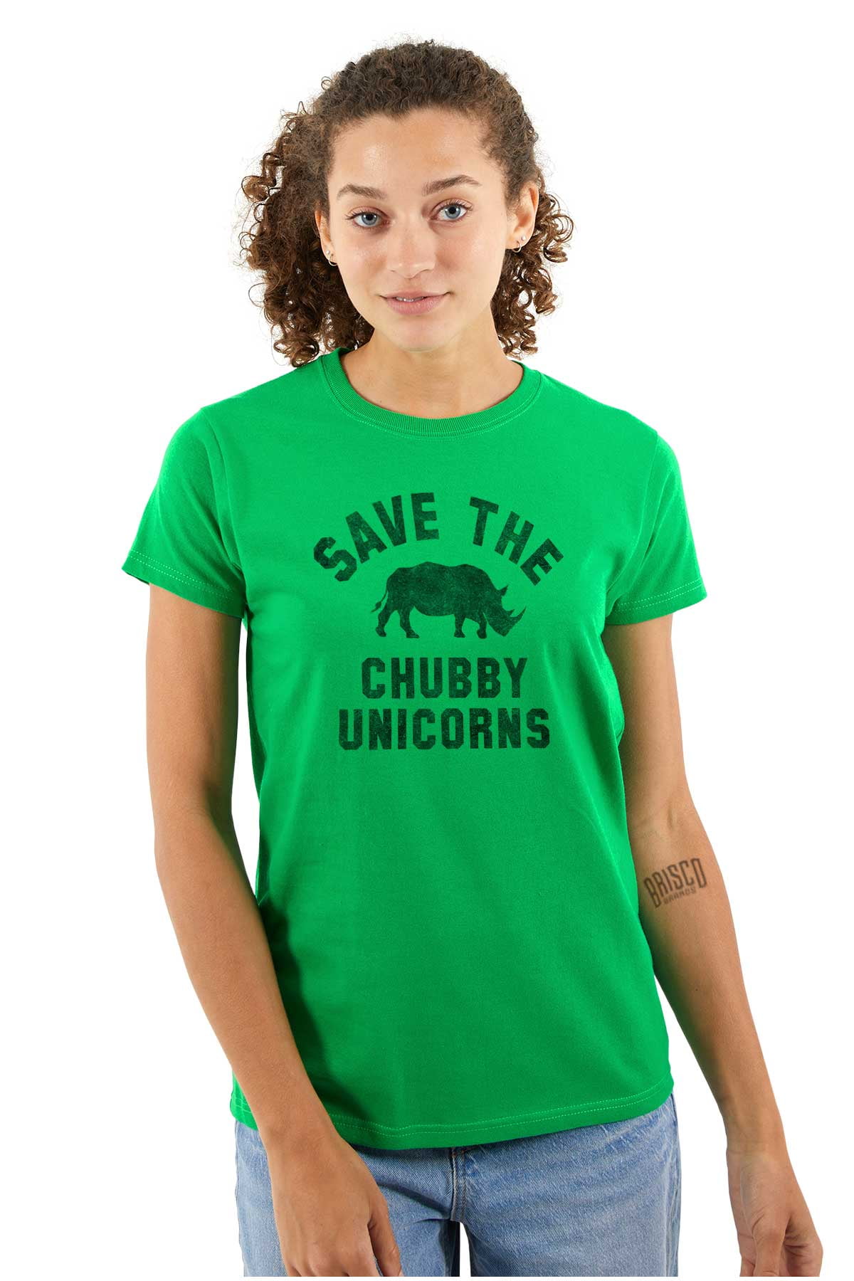 Save The Chubby Unicorns Fantasy Womens T Shirt Ladies Tee Brisco