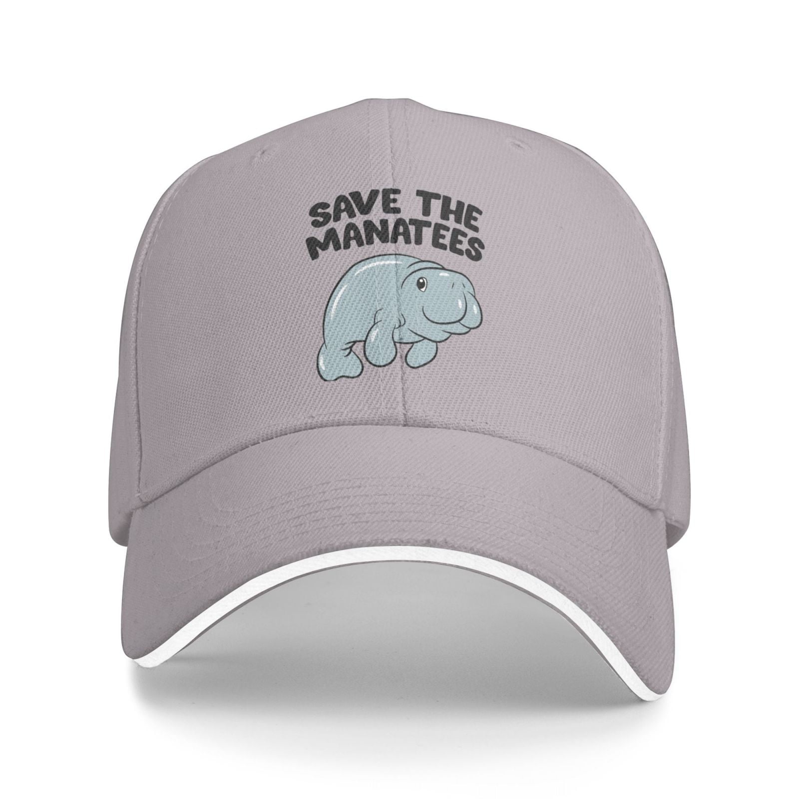 Save The Manatees Logo Unisex Golf Baseball Cap Adjustable Sandwich Cap ...