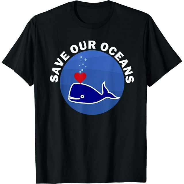 Save The Ocean Shirt Plastic Pollution Whale Reef TShirt - Walmart.com