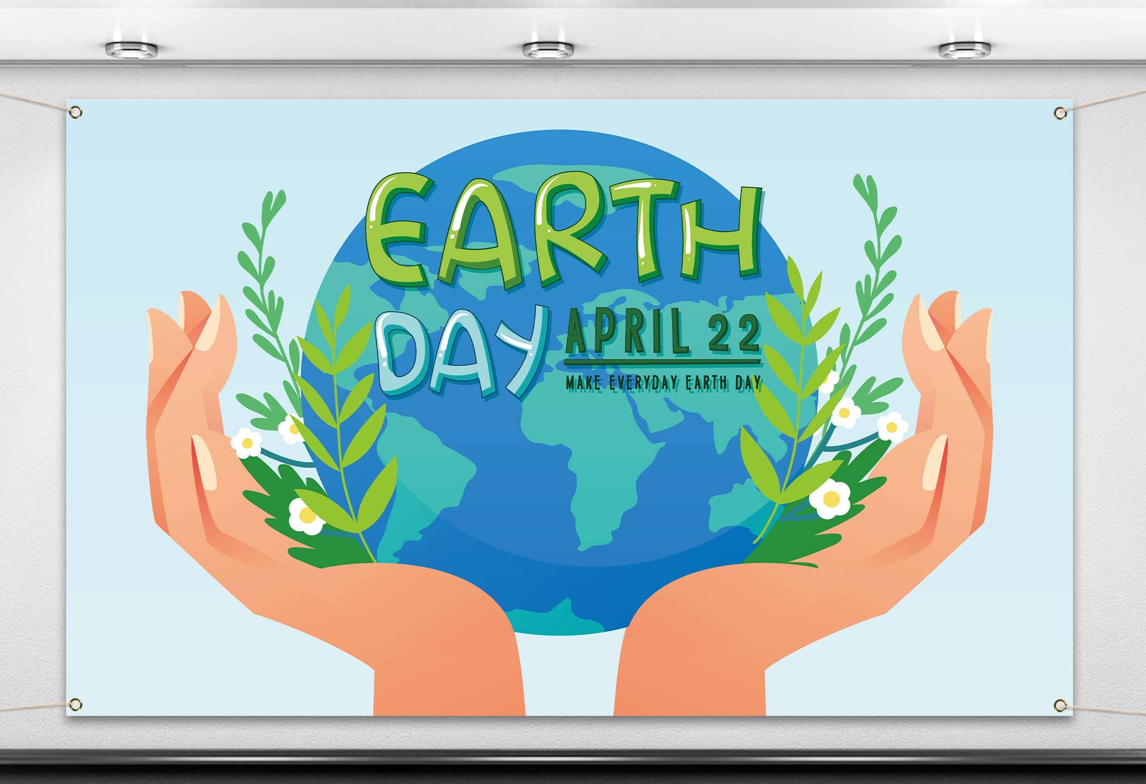 Save The Planet with Happy Earth Day Photo Booth Backdrop - Travel ...