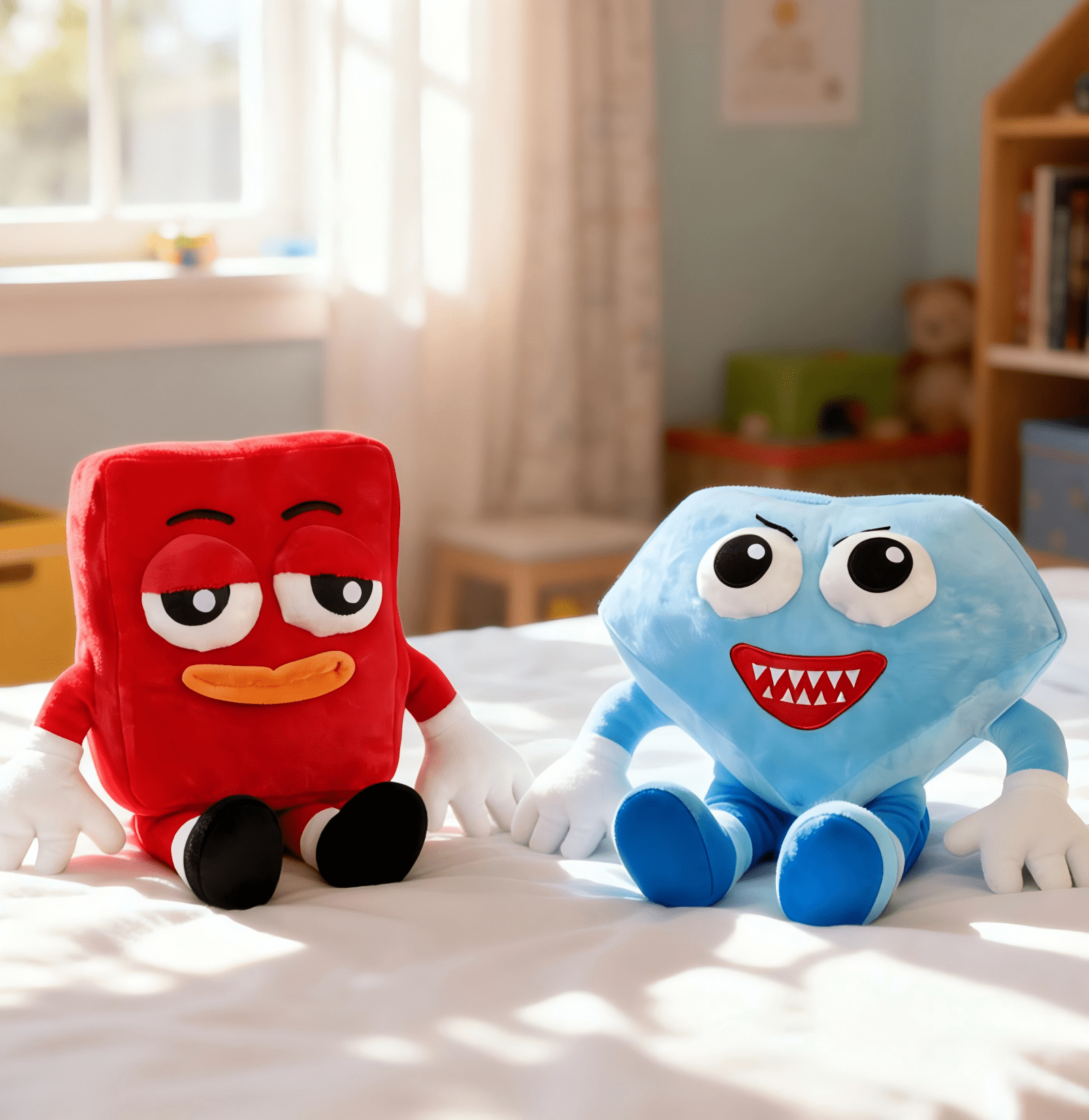 Save The Shapes Ricky & Diamond Plush,Cute Save The Shapes Collectible ...