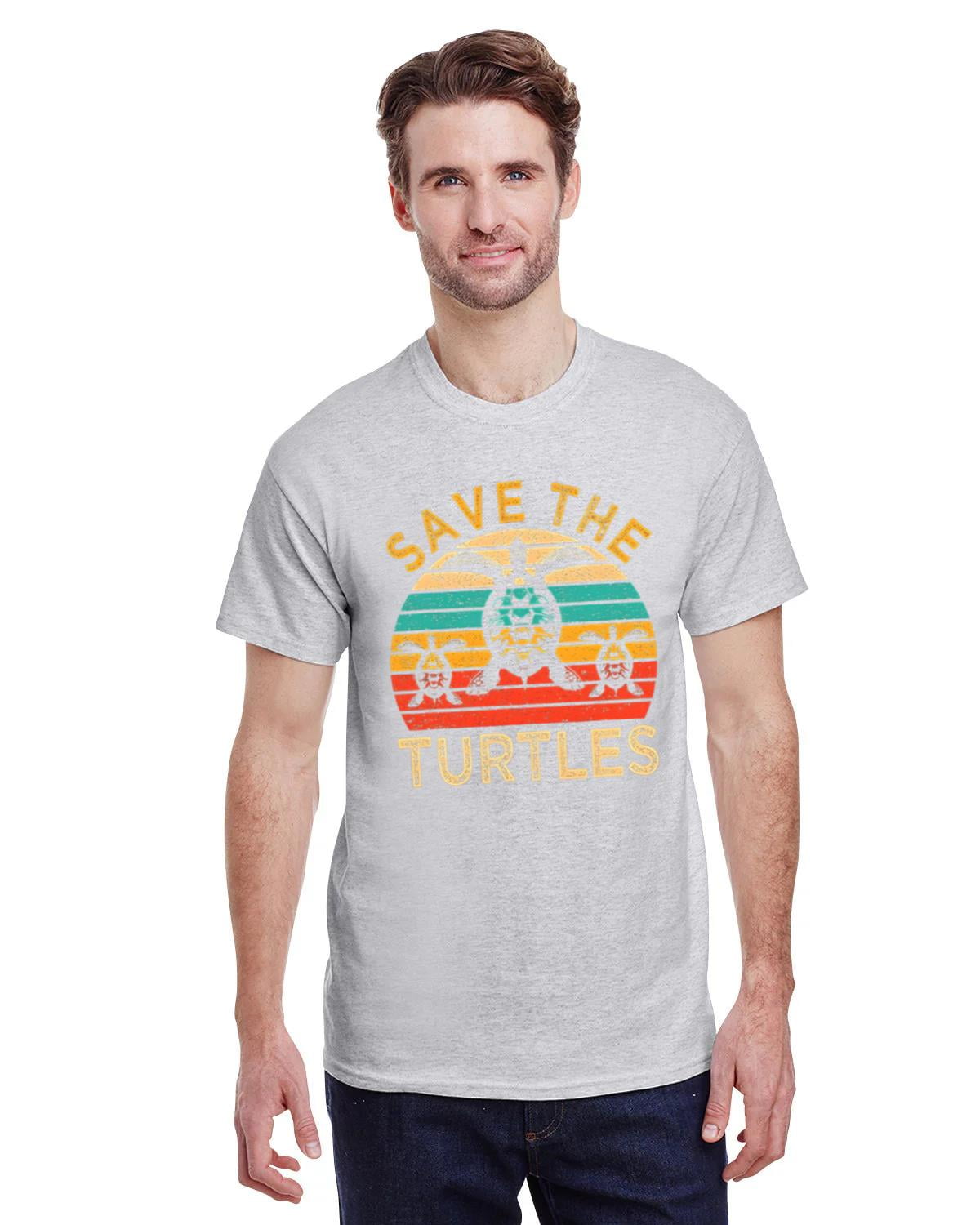 Save The Turtles Animal Rights Retro Unisex tee, for men & women, up to ...