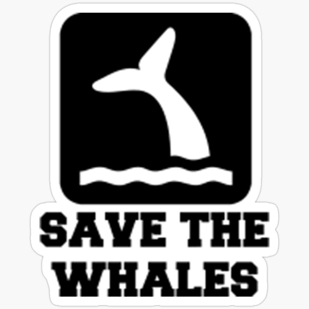 Save The Whales Sticker Phone Decal Water Bottle Stickers Car Decals ...