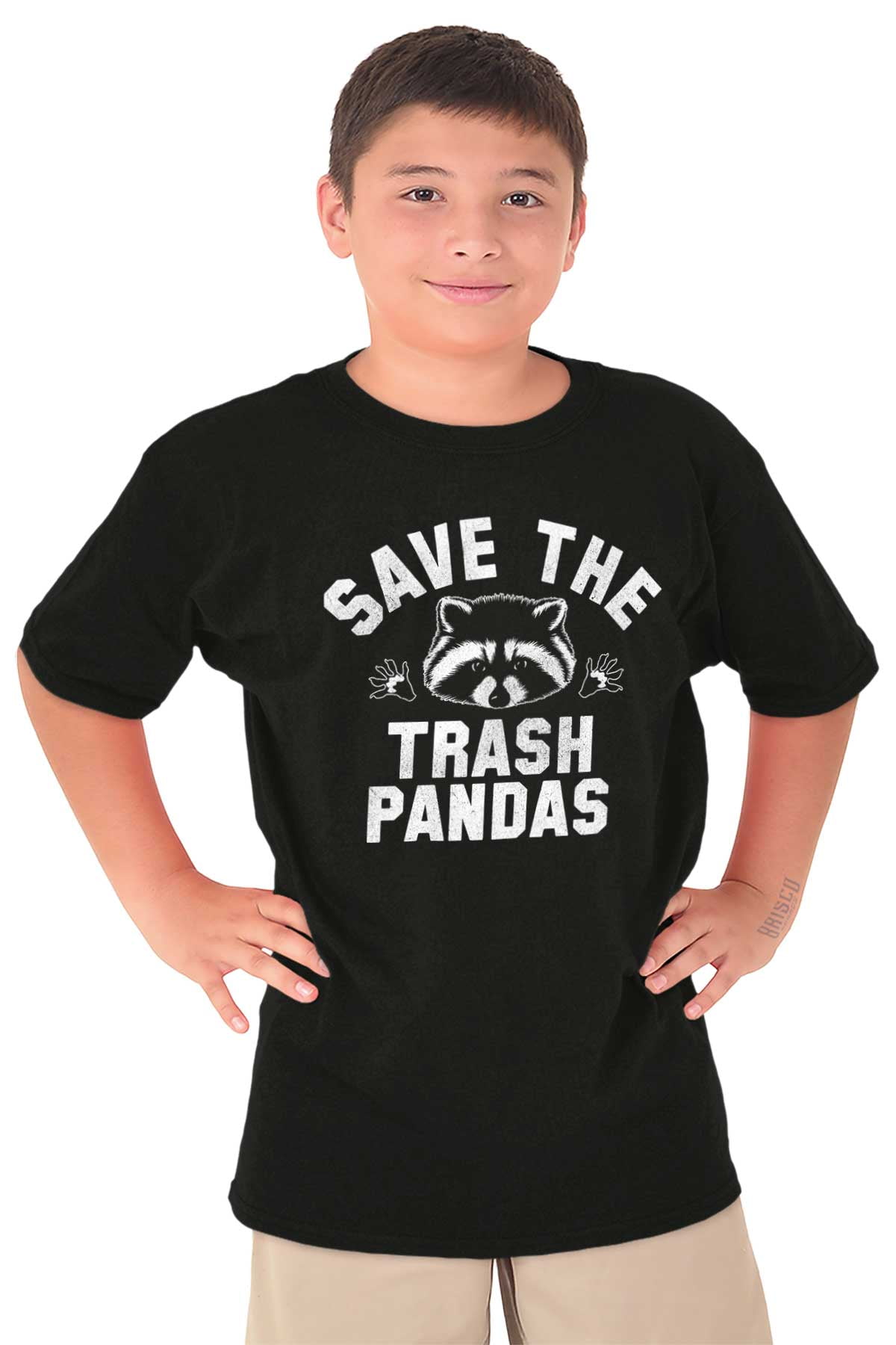 Save Trash Pandas Funny Raccoon Pun Crewneck T Shirts Boy Girl Teen ...