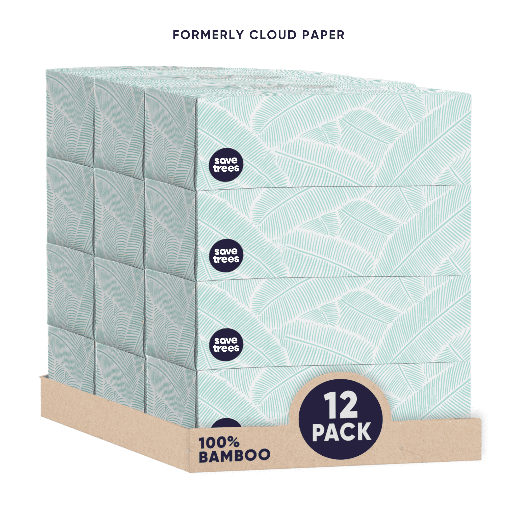 Save Trees Bamboo Facial Tissues - 12 Bamboo Tissue Boxes, 100 ...