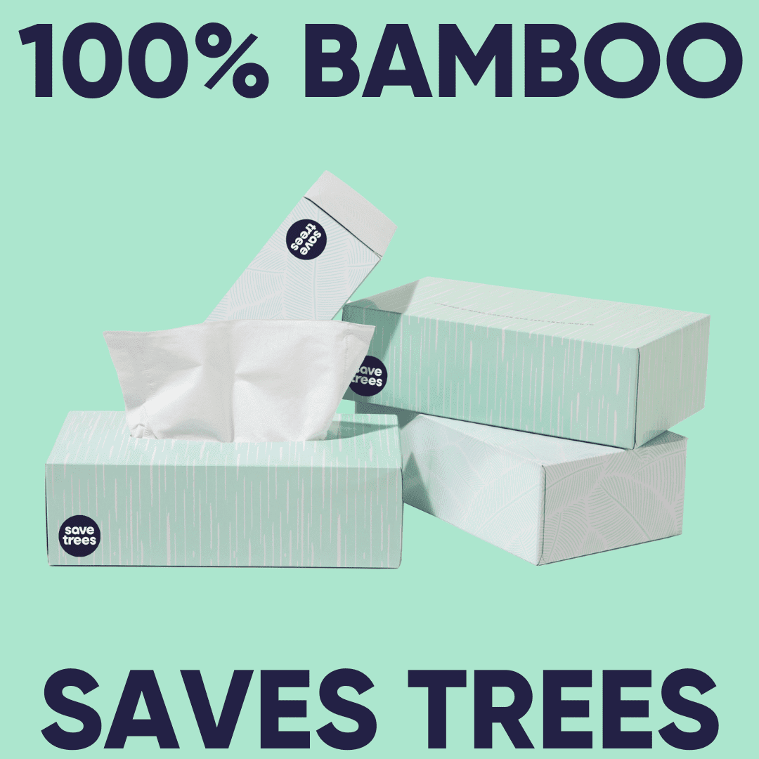 Save Trees Bamboo Facial Tissues - 24 Bamboo Tissue Boxes, 100 ...