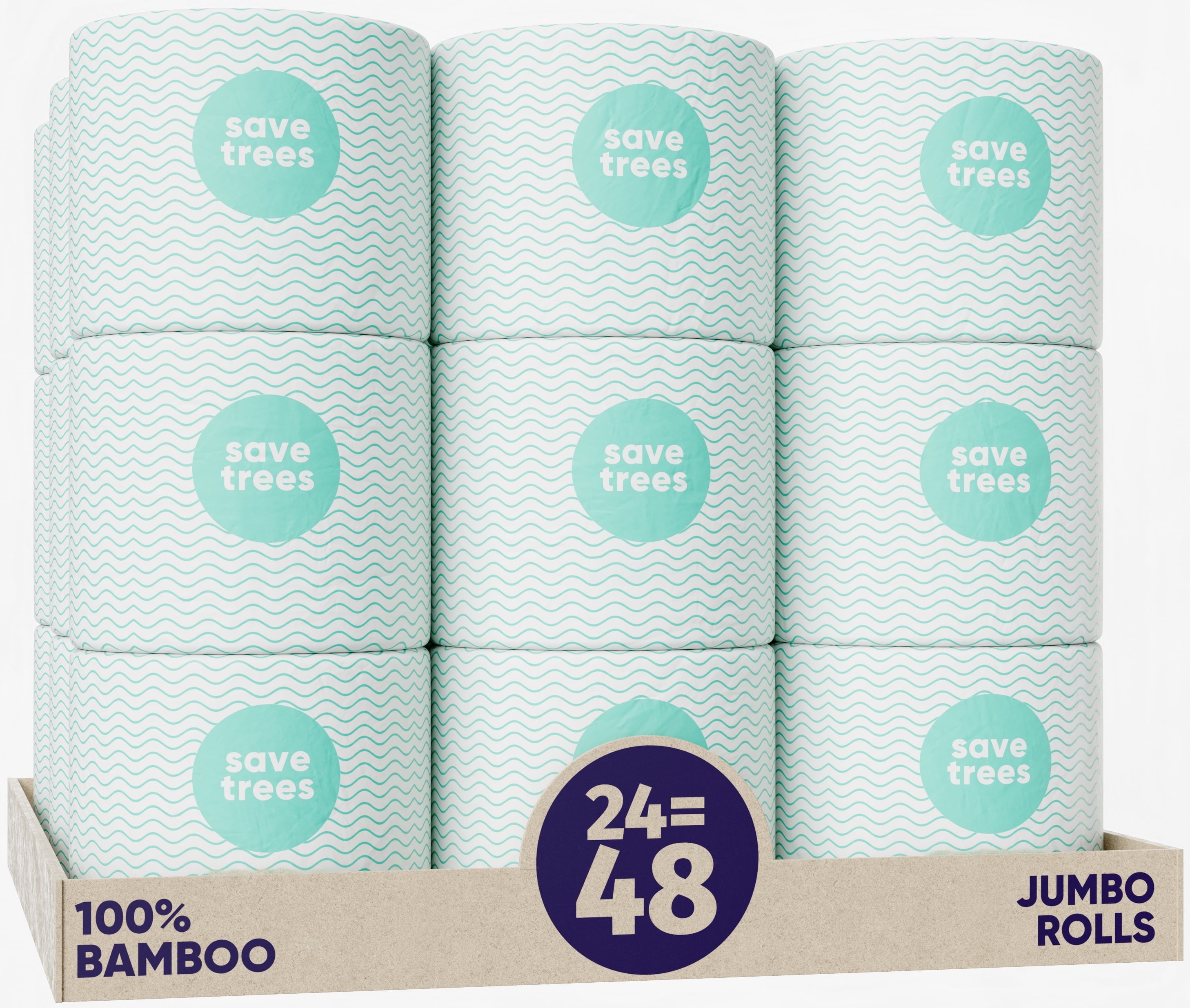 Save Trees, Bamboo Toilet Paper, 24 Rolls, 3-Ply Eco Friendly - Walmart.com