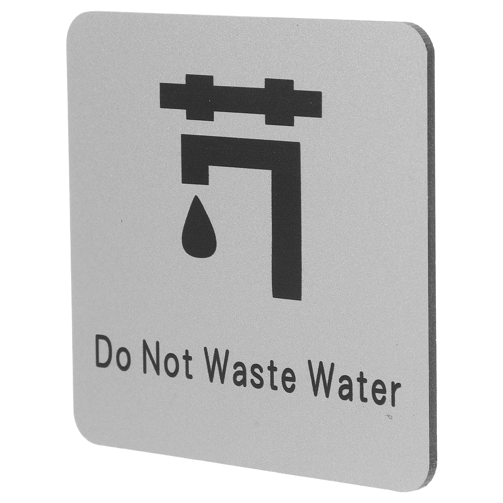 Save Water Notice Sign Wall Mounted Stop Wasting Water Caution Sign For ...