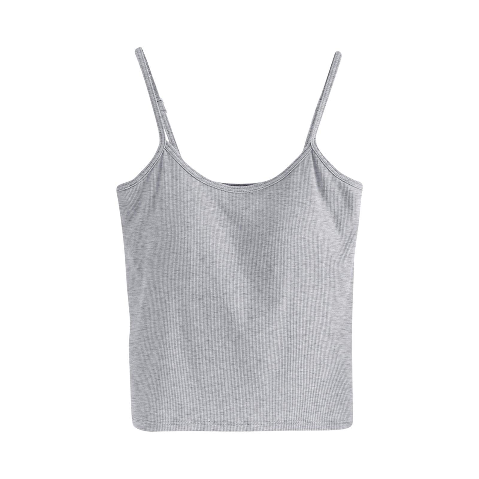 Save On Womens Model Self Bra Tank Tops Sexy Sleeveless Camisoles Pure ...