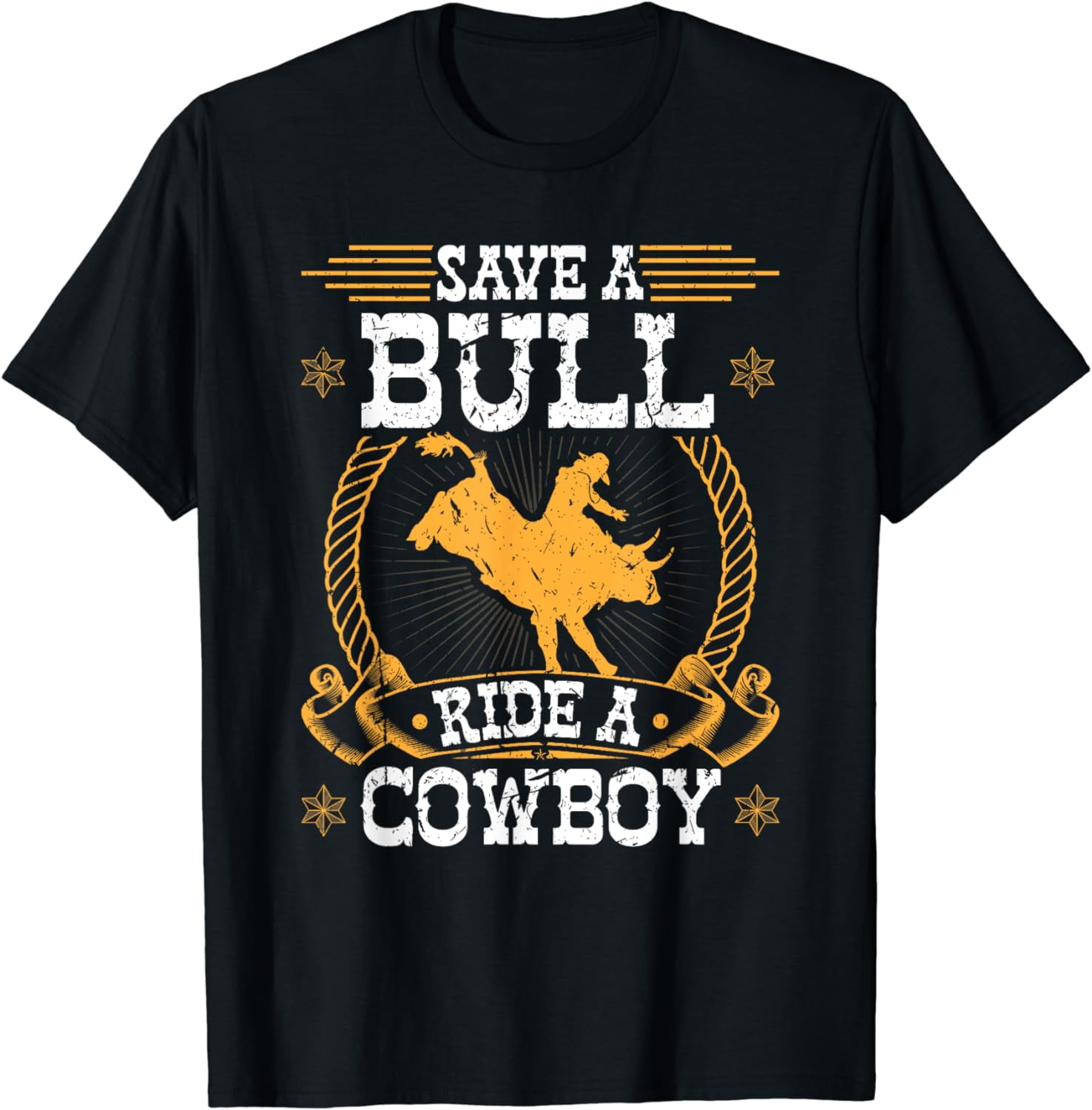 Save a Bull Ride a Cowboy, Rodeo Men Bull Riding T-Shirt - Walmart.com